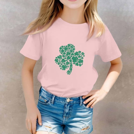CCRFTGI St Patricks Day Shirt for Child Girls 10-12 Funny Lucky Irish ...