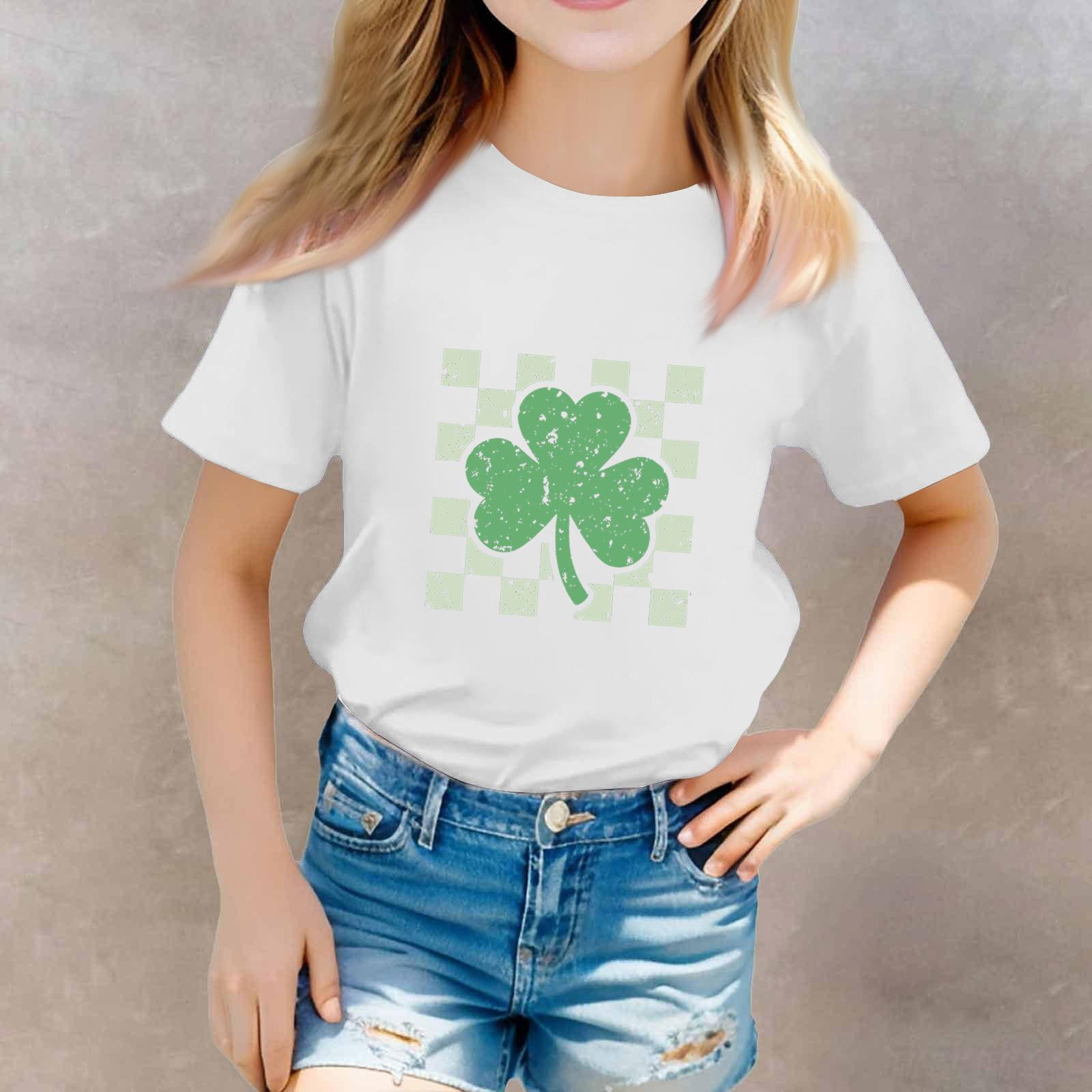 CCRFTGI St Patricks Day Shirt for Child Girls 10-12 Funny Lucky ...