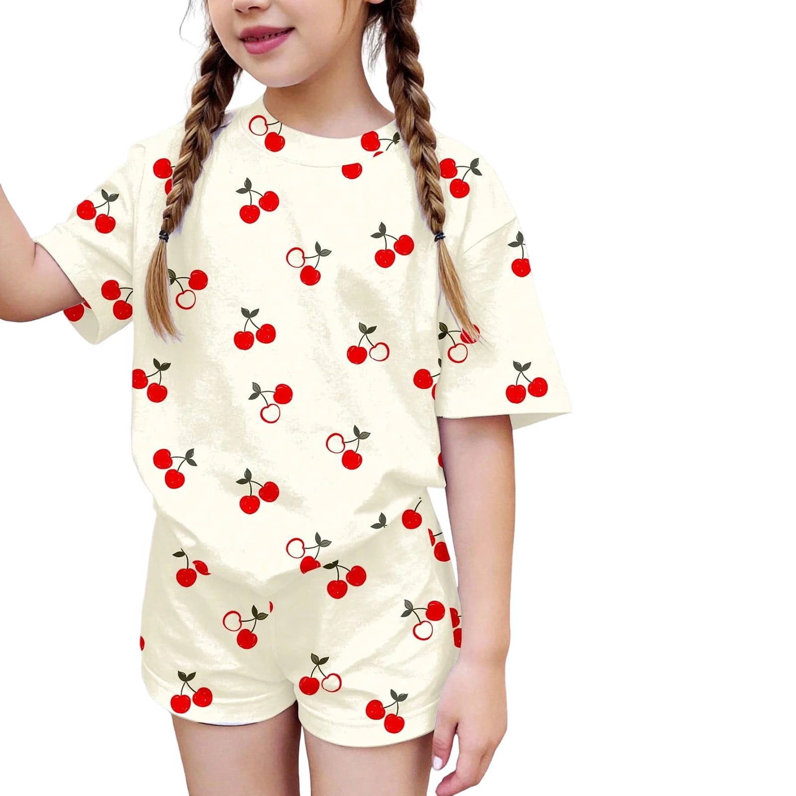CCRFTGI Summer Clothes for Child Girls Size 8 Cute Preppy 2 Piece ...