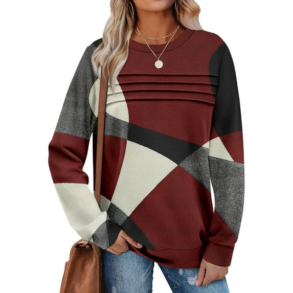 CCRFTGI Sweatshirt for Women Fashion Long Sleeve Crewneck Blouses ...