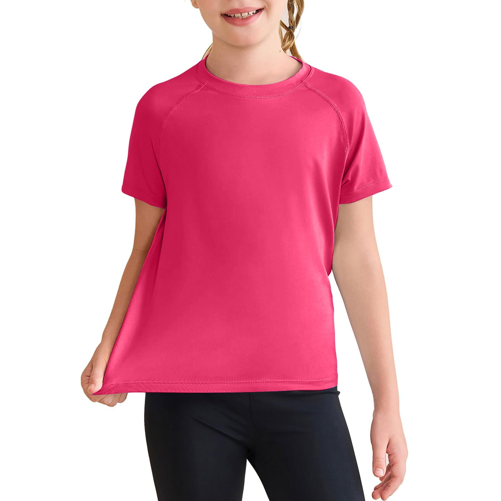 CCRFTGI T Shirt for Girls Athletic Quick Dry Crewneck T Shirts 2025 ...