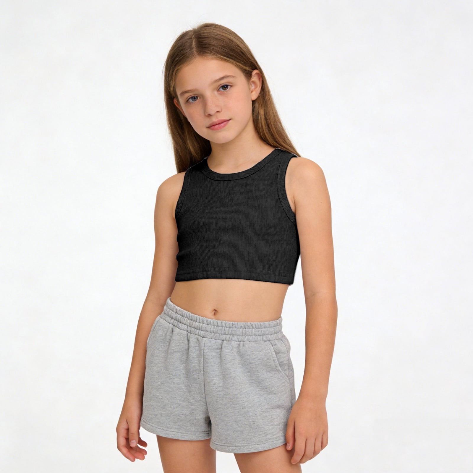 CCRFTGI Tank Tops for Kids Girls 8-10 Dance Ribbed Basic Seamless ...