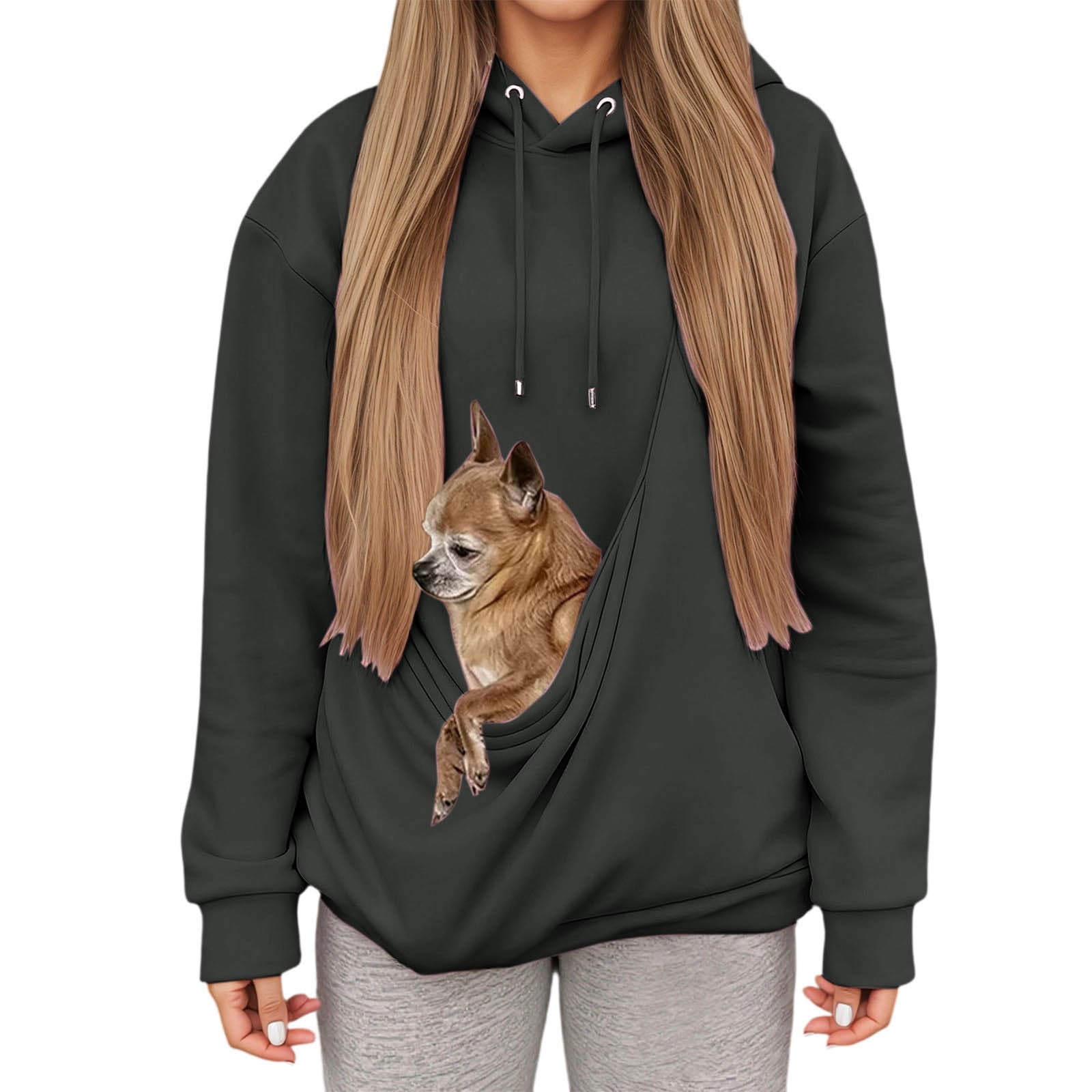 CCRFTGI Unisex Pet Carrier Hoodie Cozy Soft Kangaroo Kitten Puppy ...