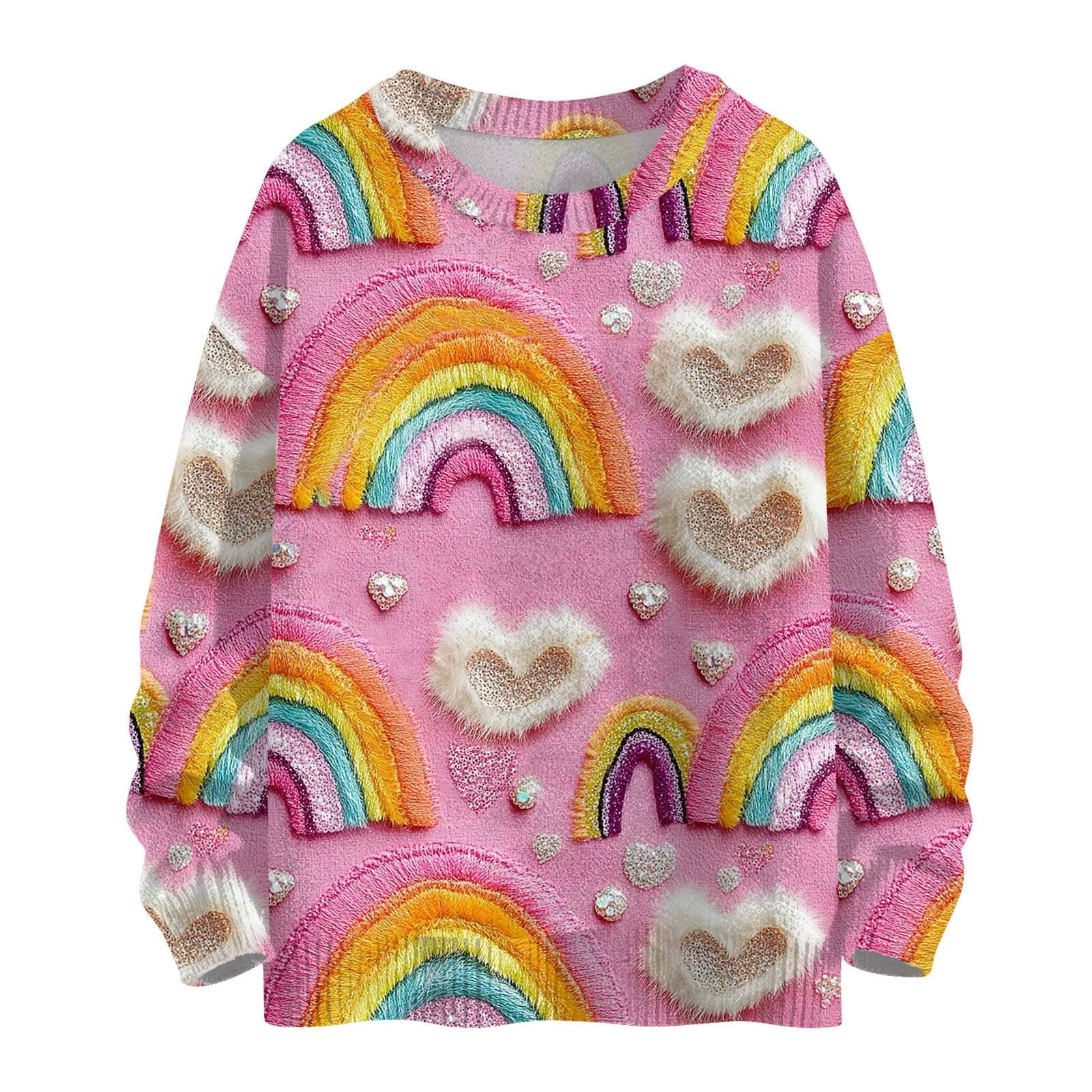 CCRFTGI Valentine's Day Graphic Sweater for Girls Size 9-10 Valentines ...