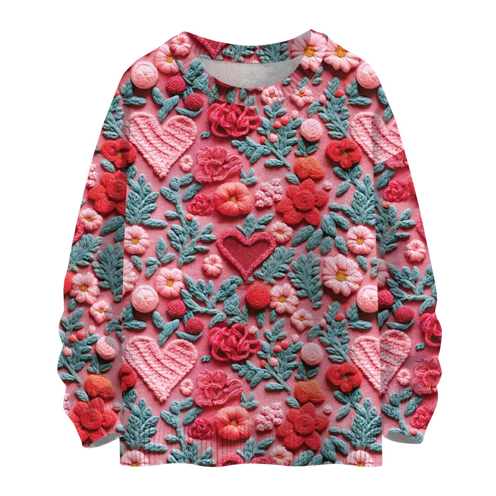 CCRFTGI Valentines Sweater for Girls Size 4-5 Valentines Ribbed Knit ...