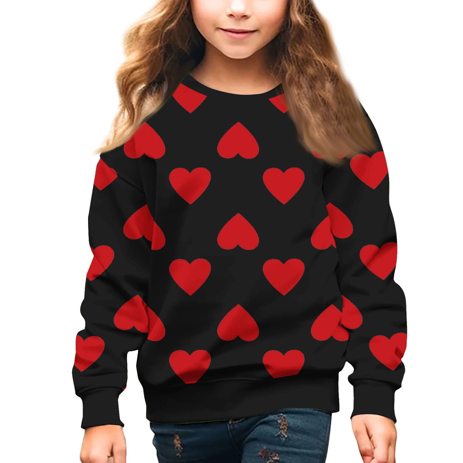 CCRFTGI Valentines Sweater for Girls Size 9-10 Crew Neck Girls ...