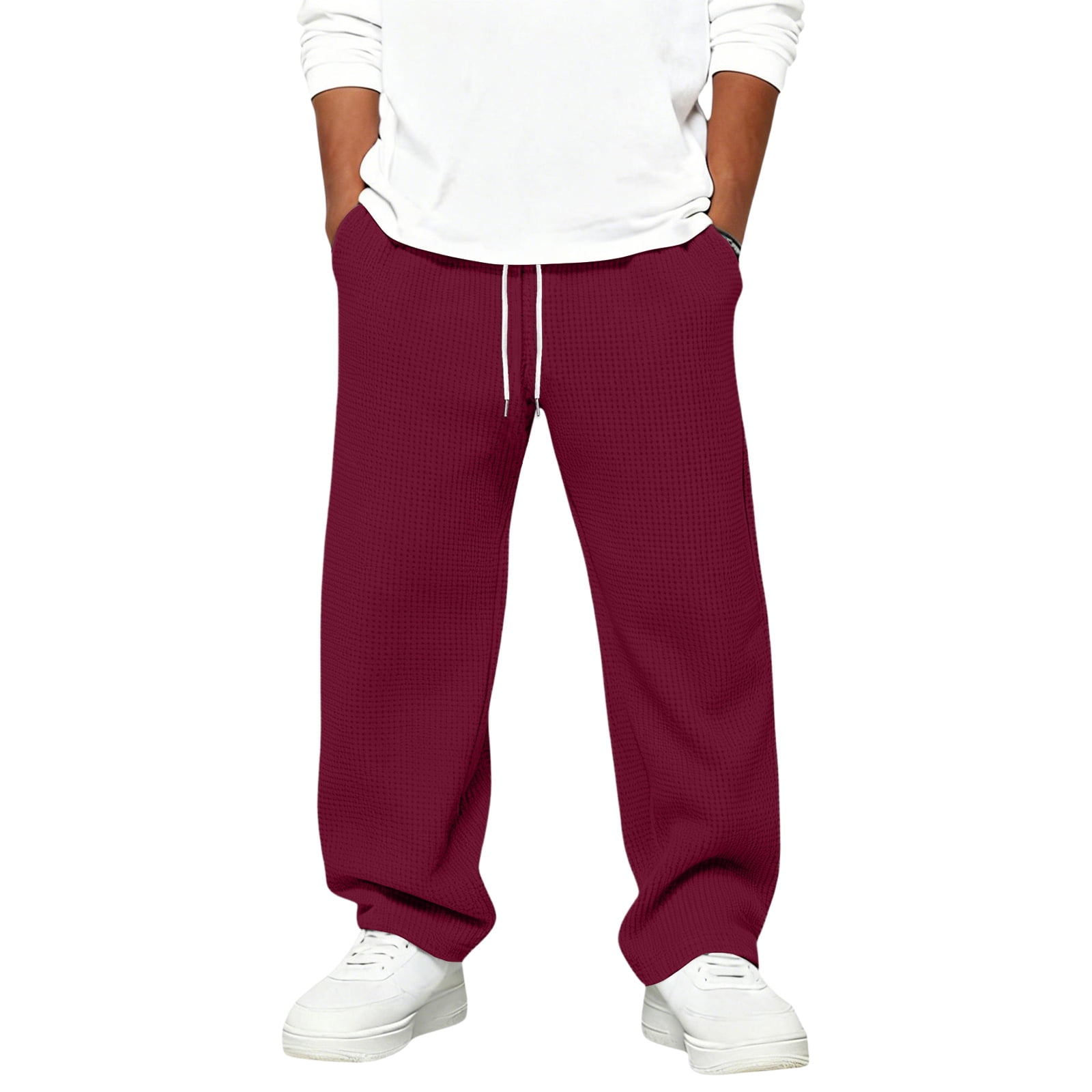 CCRFTGI Waffle Sweatpants for Boys Girls Size 10-12 Baggy Solid Color ...
