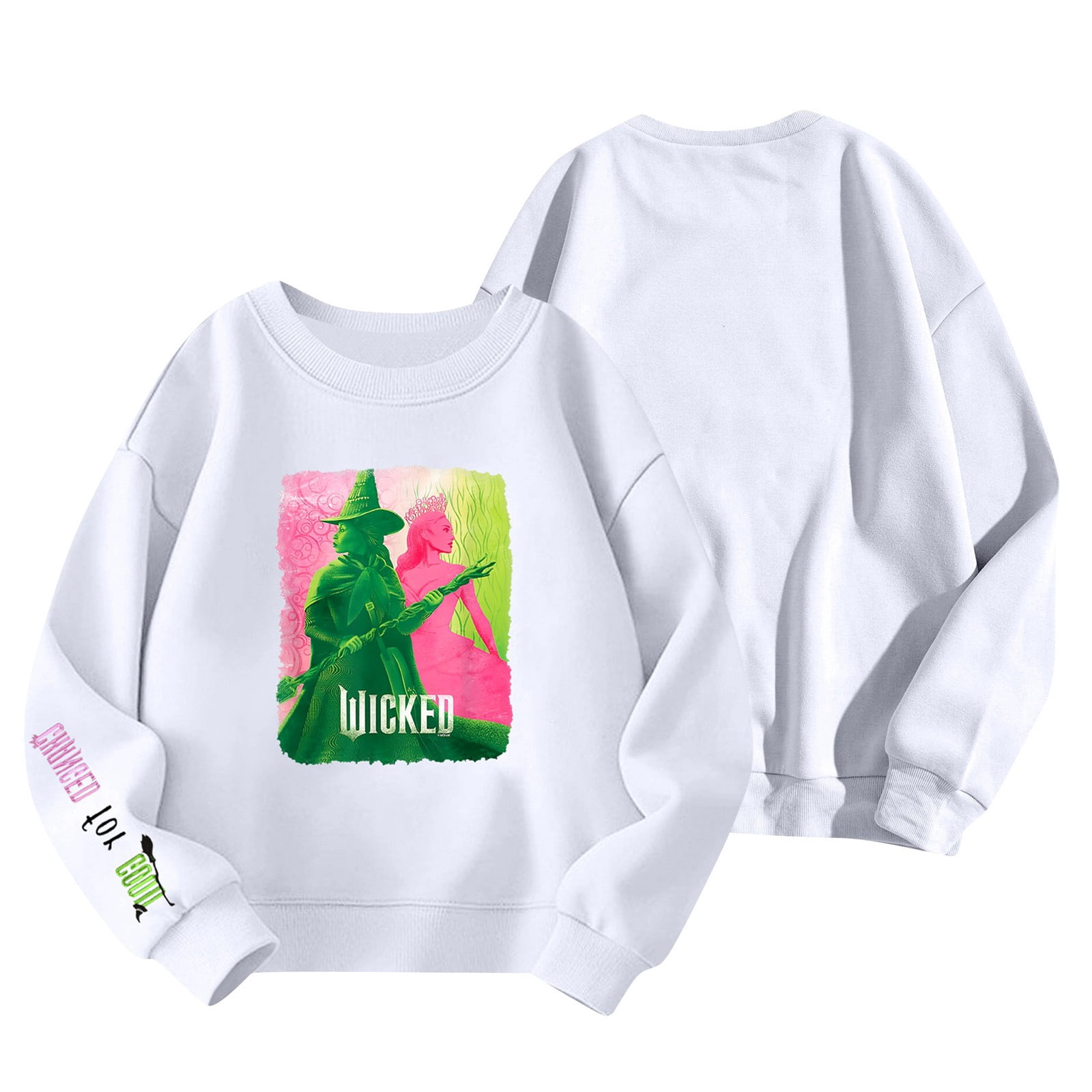 CCRFTGI Wicked Sweatshirt Girls Size 7-8 Wicked Hoodie Long Sleeve Crew ...