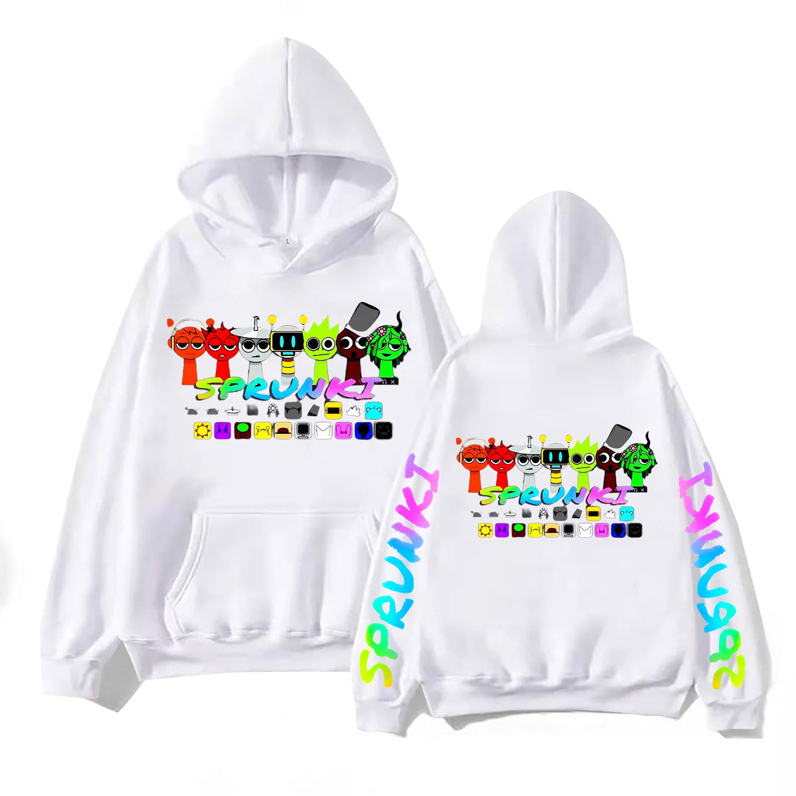 CCRFTGI Y2k Kids Sprunki Hoodie Fall Winter Graphic Boys Hoodie Long ...