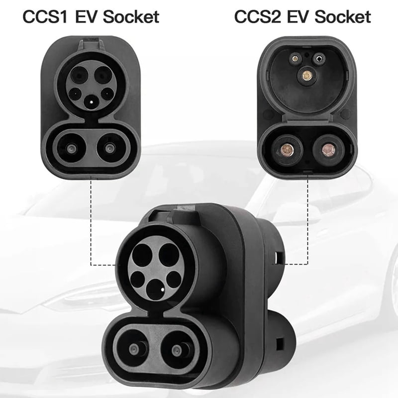 CCS1 to CCS2 EV 1000V 250A CCS1 to CCS2 Plug Charging Connector Adaptor ...
