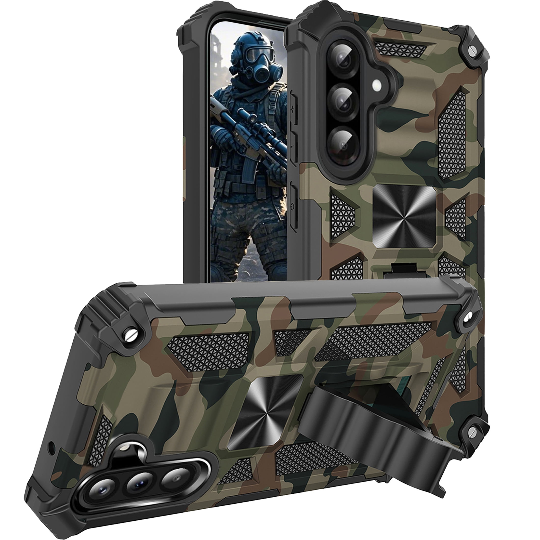CCSmall Camouflage Case for Samsung Galaxy A26 with Kickstand for Men ...