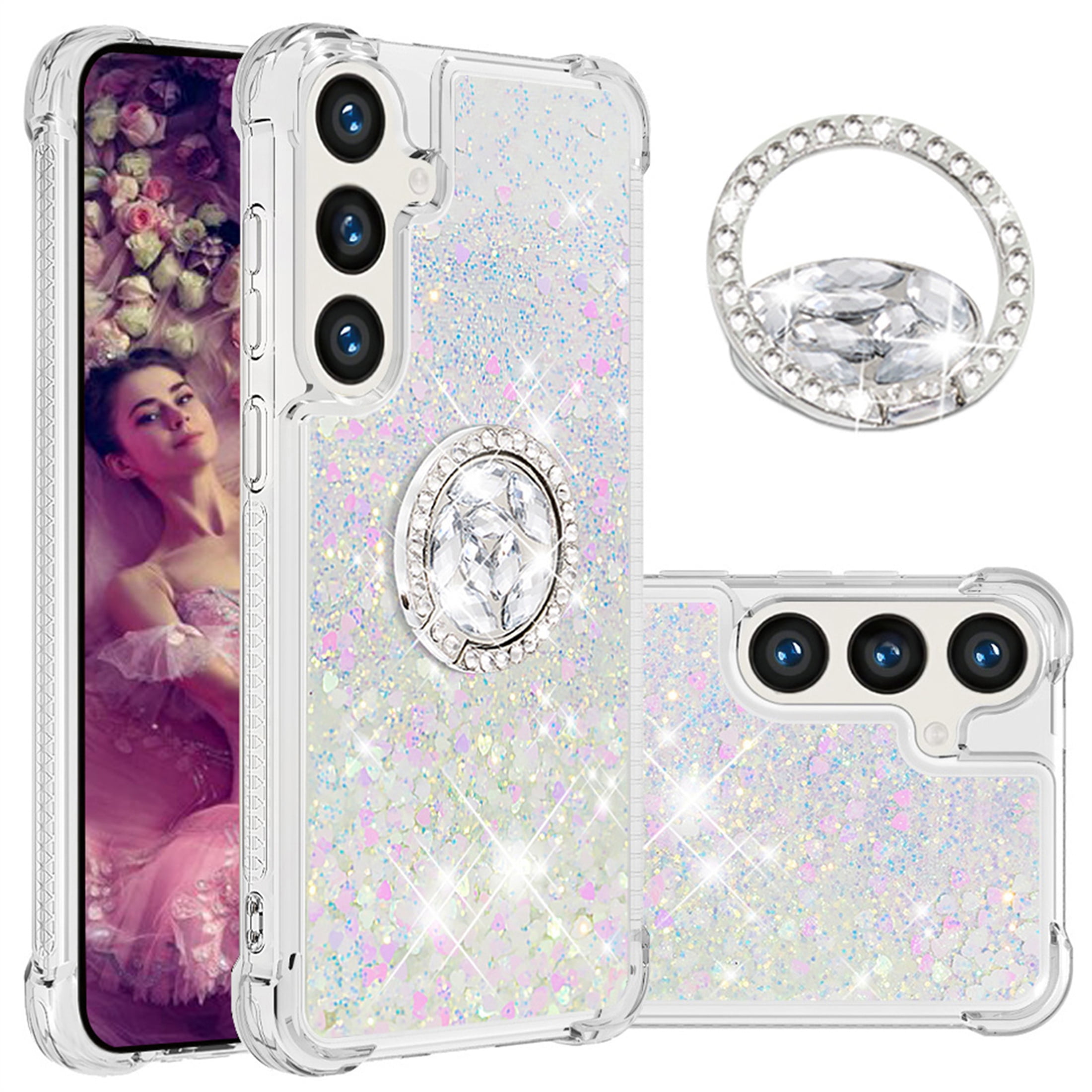 CCSmall Glitter Clear Sparkly Bling for Samsung Galaxy A35 5G Case ...
