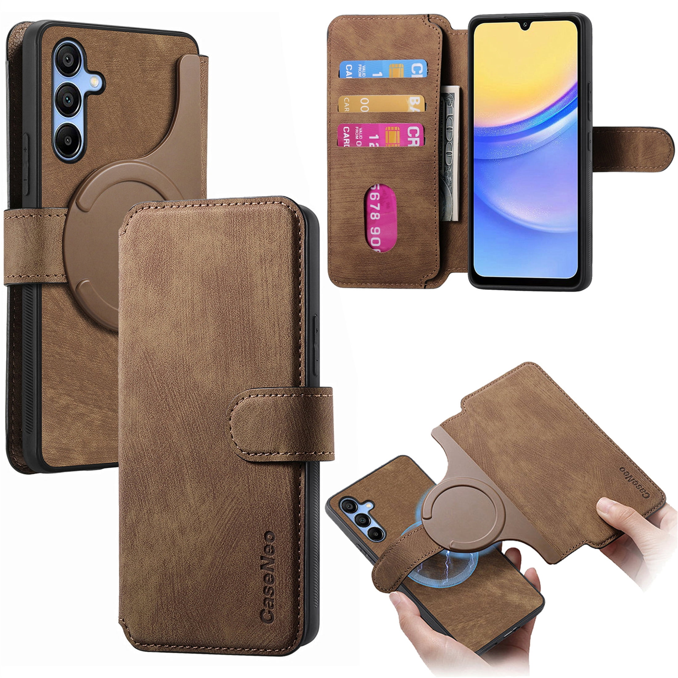 CCSmall for Samsung Galaxy A55 5G Detachable Magnetic Wallet Phone Case ...