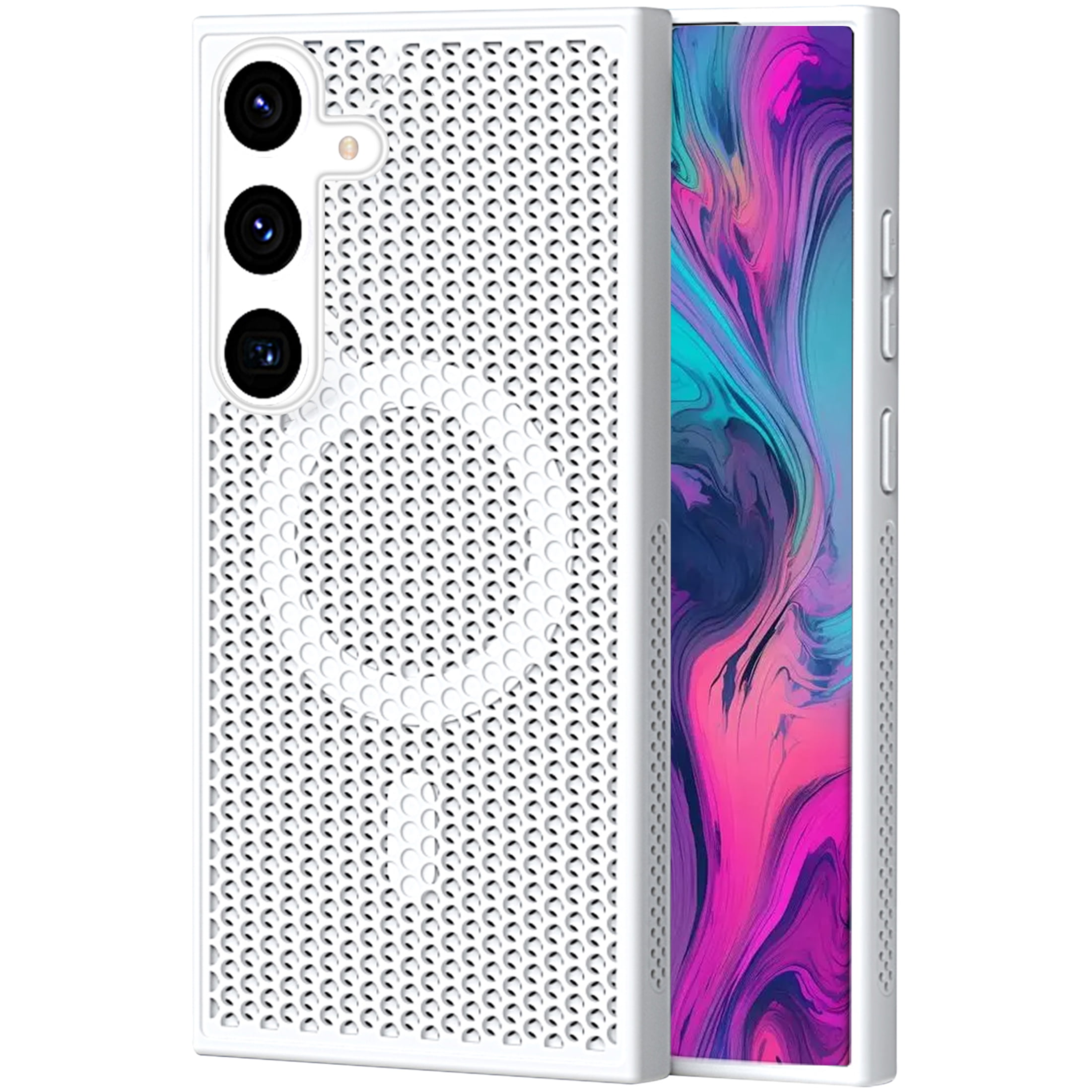 CCSmall for Samsung Galaxy S24 Heat Dissipation Case,Mesh Breathable ...