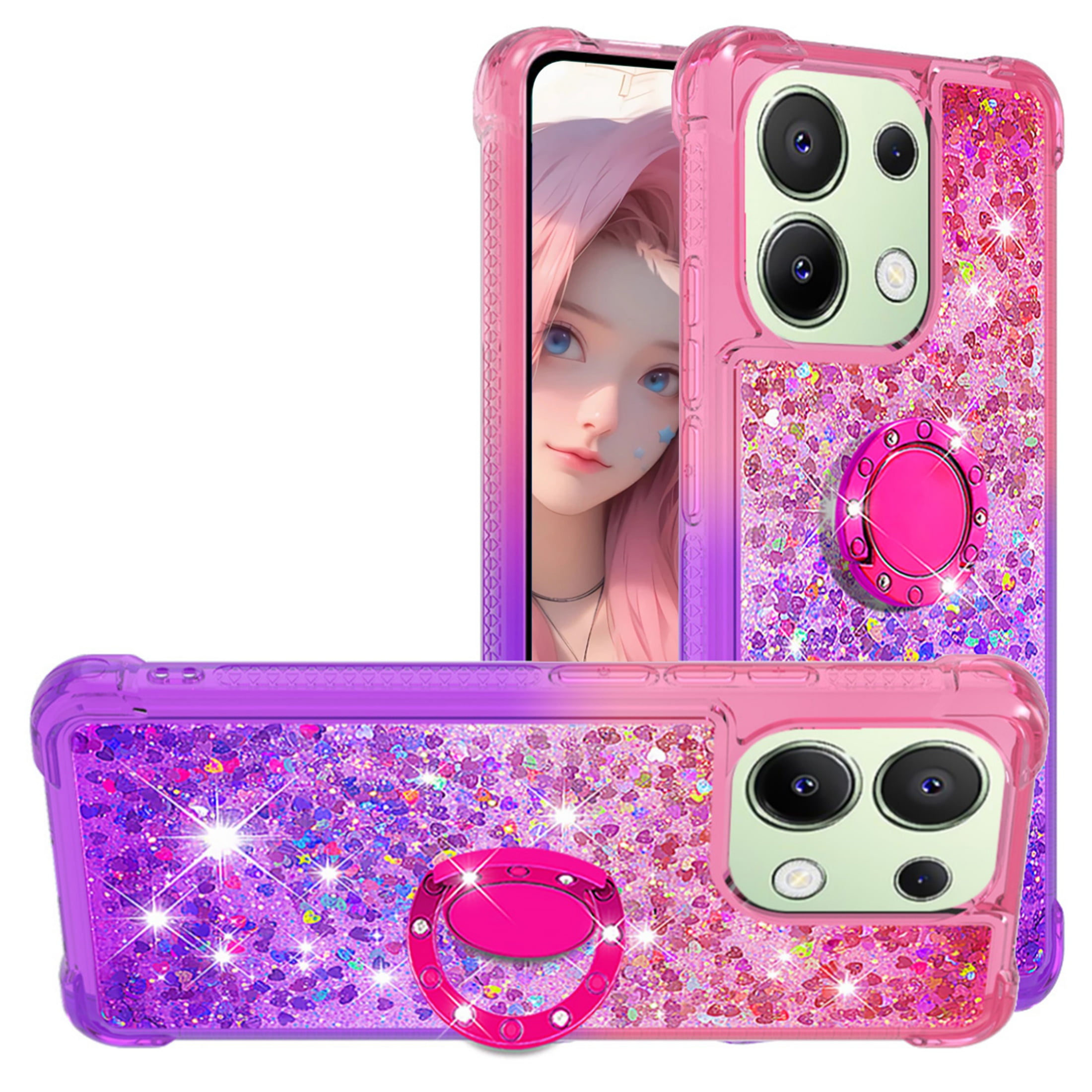 CCSmall for Xiaomi Redmi Note 13 4G Cute Case with Kickstand for Girls ...