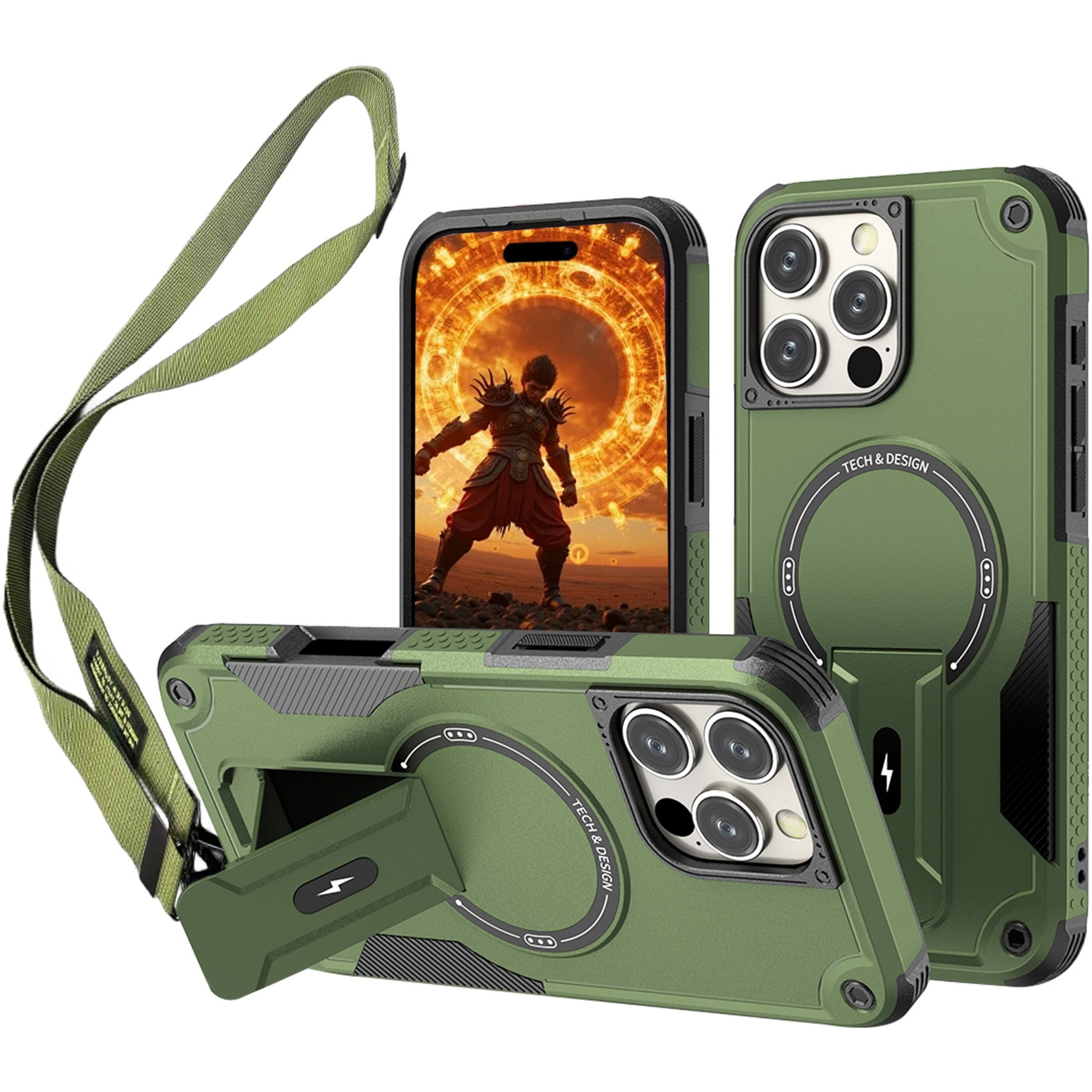 CCSmall for iPhone 16 Pro Max Case Crossbody with Kickstand Compatible ...