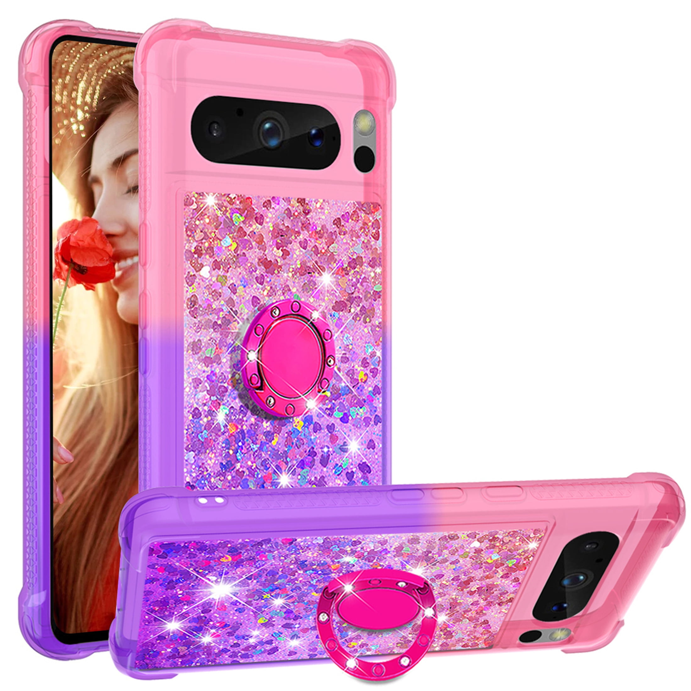 CCSmaller for Google Pixel 8 Pro Clear Case for Girls Women, Liquid ...