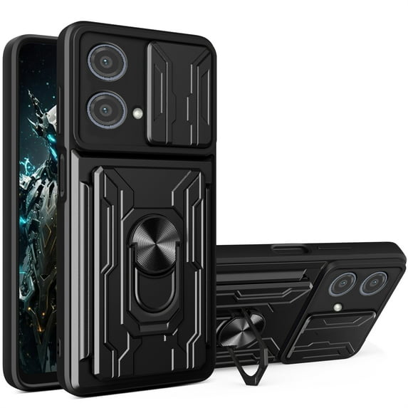 CCSmaller for Motorola G84 5G Case with Card Holder & Slide Camera ...