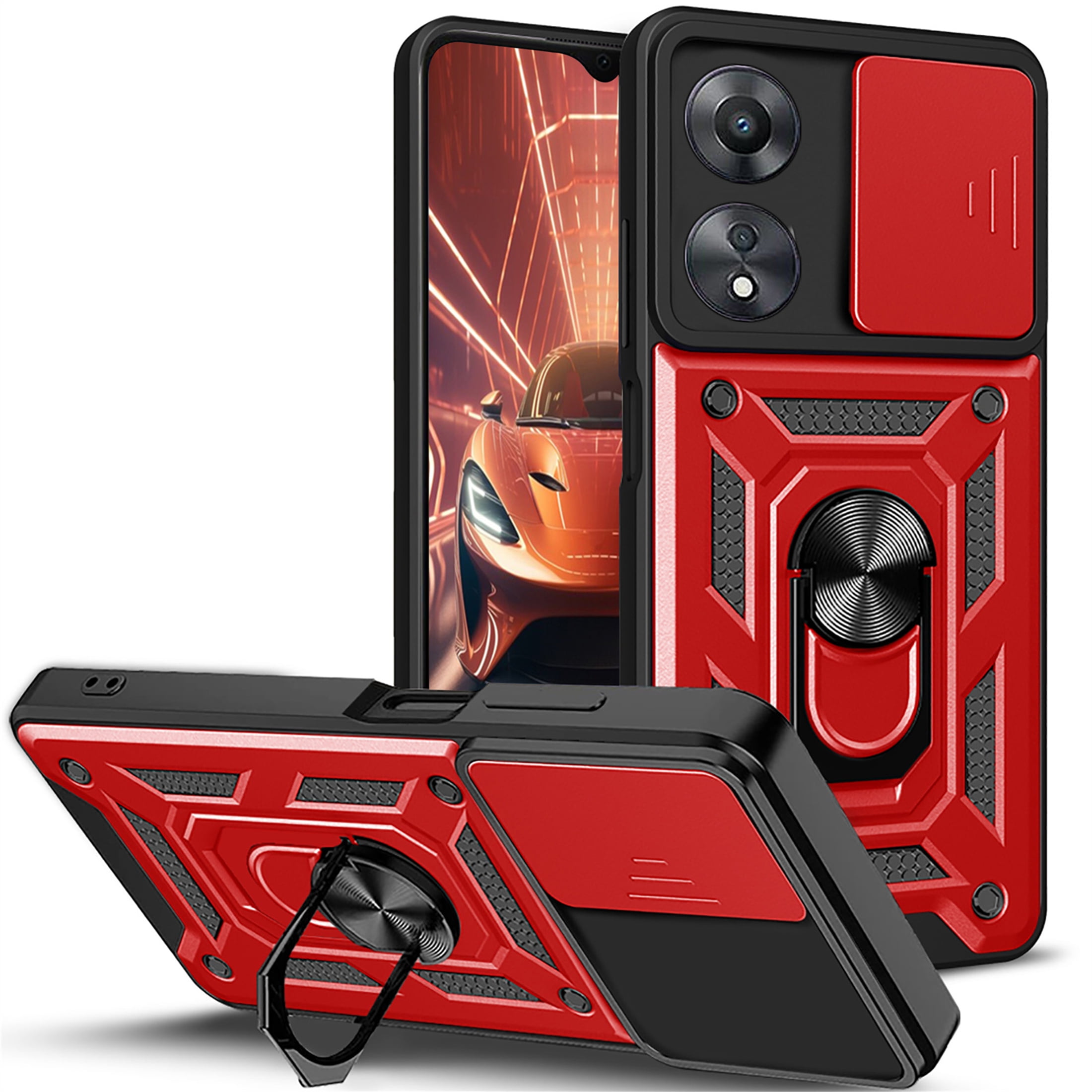 CCSmaller for Oppo A58 4G Case with Slide Camera Cover for Men ...