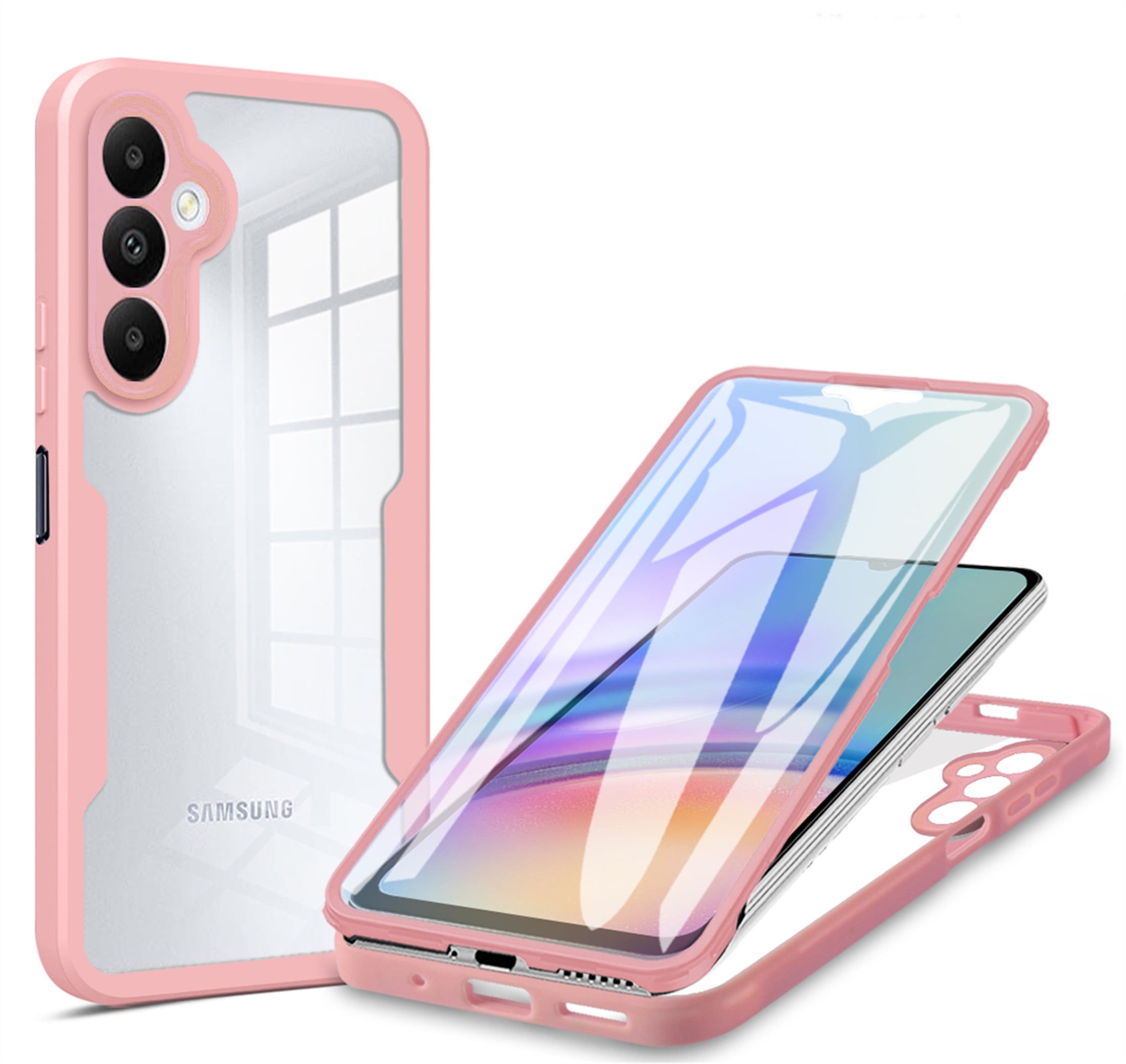 CCSmaller Rugged Shockproof Clear TPU Back Cover with Screen Protector ...