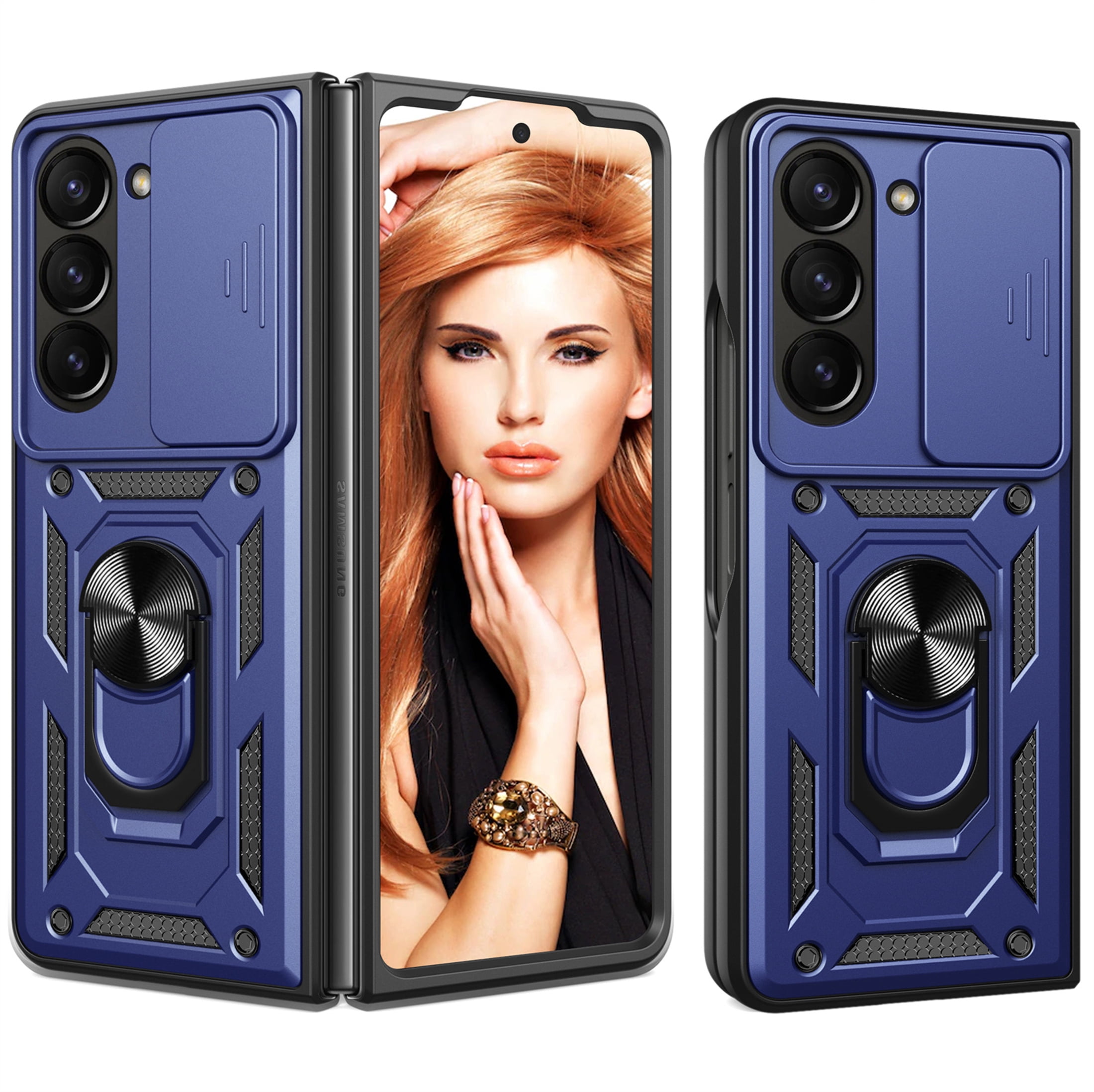 CCSmaller for Samsung Galaxy Z Fold5 Case with Slide Camera Cover for ...