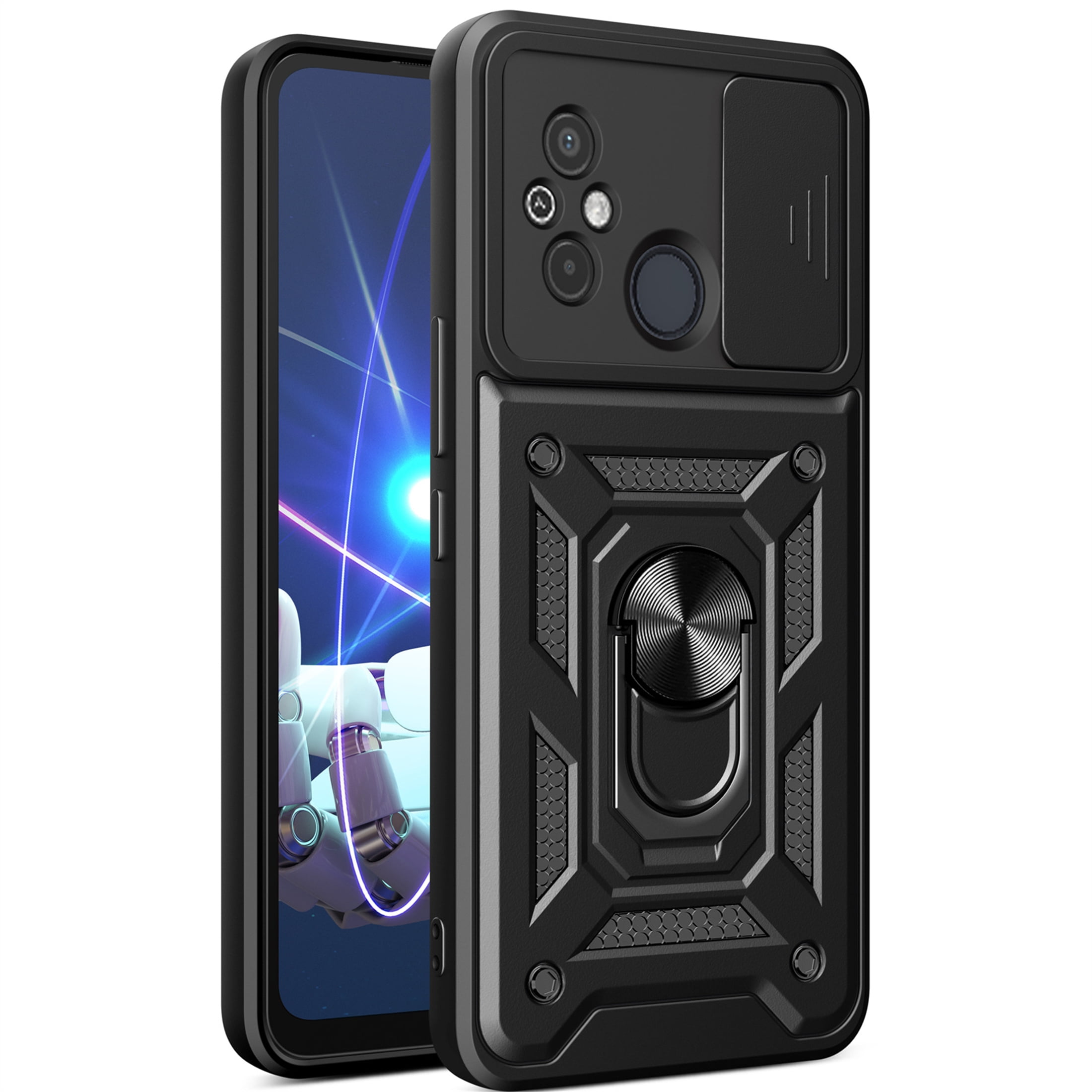 CCSmaller for Xiaomi Redmi 12C 4G Case with Slide Camera Cover for Men ...