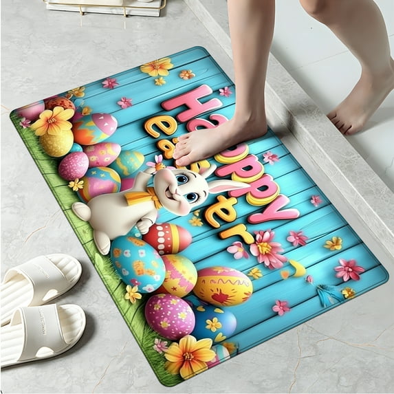 CCTFS Easter Bunny Egg 1 Kitchen Mat Rug Set - Perfect for Kitchen ...