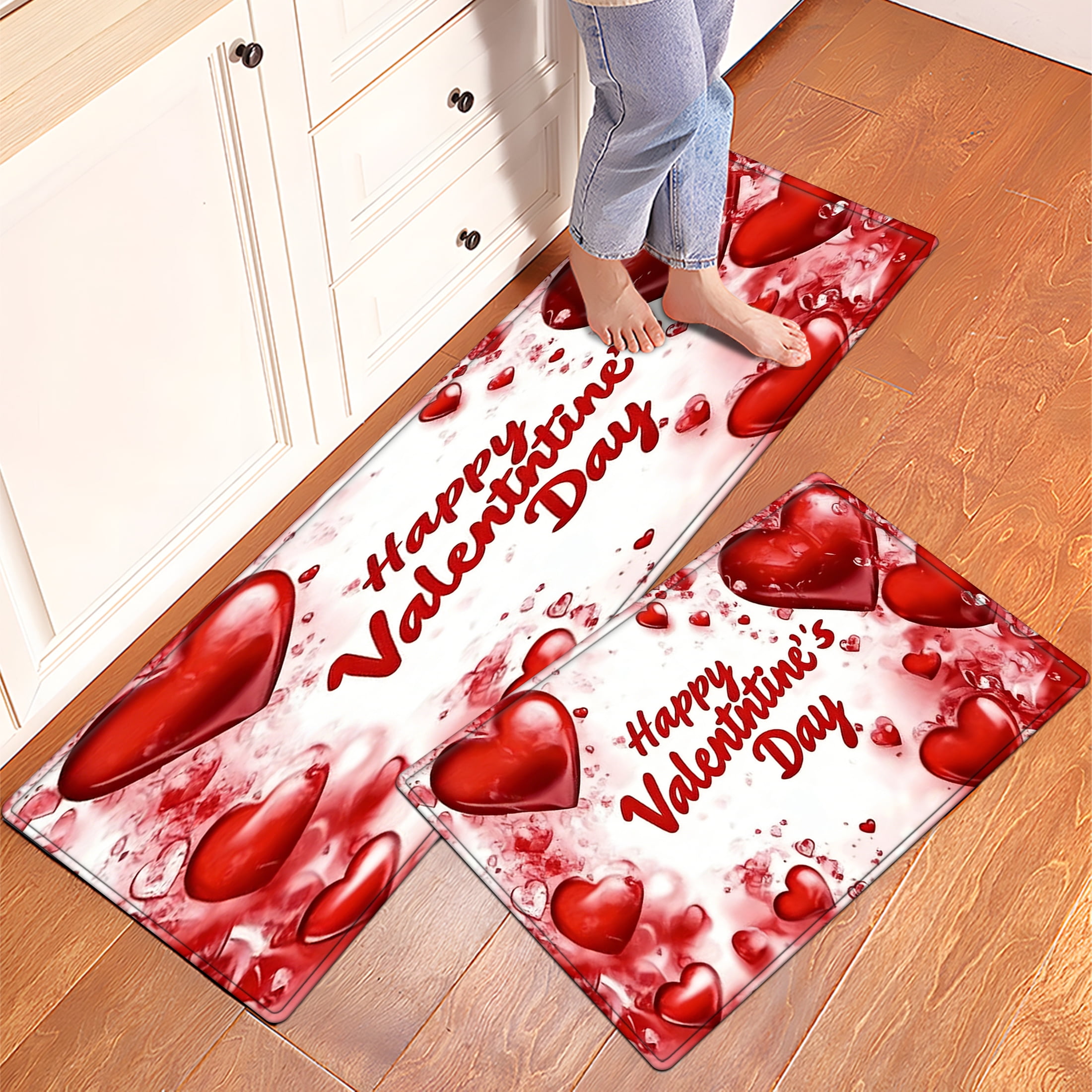 CCTFS Happy Valentine's Day 1 Machine Washable Non-Slip Rubberback ...