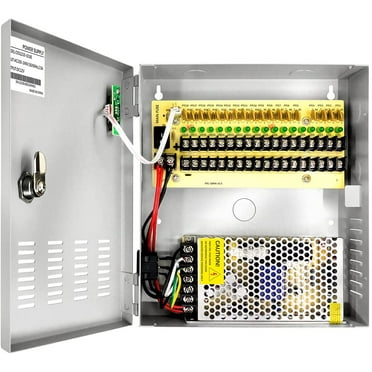 {18 Channel Port Power Box Supply Output AC to DC 12V 30A}, AC Plug and ...