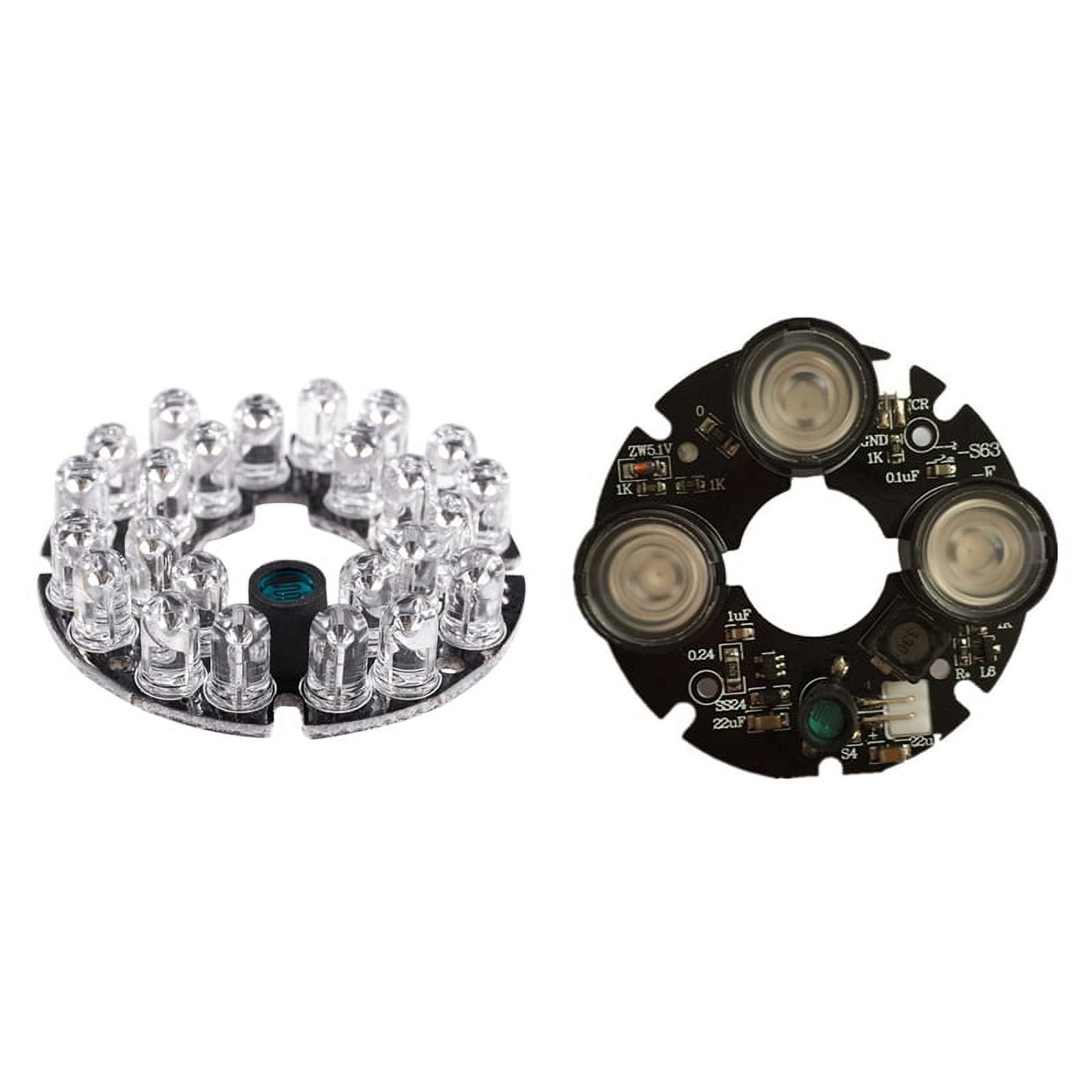 CCTV Camera 10Mil 90 Degree Red 5mm 24 LED Bulb IR Infrared Lamp Board ...