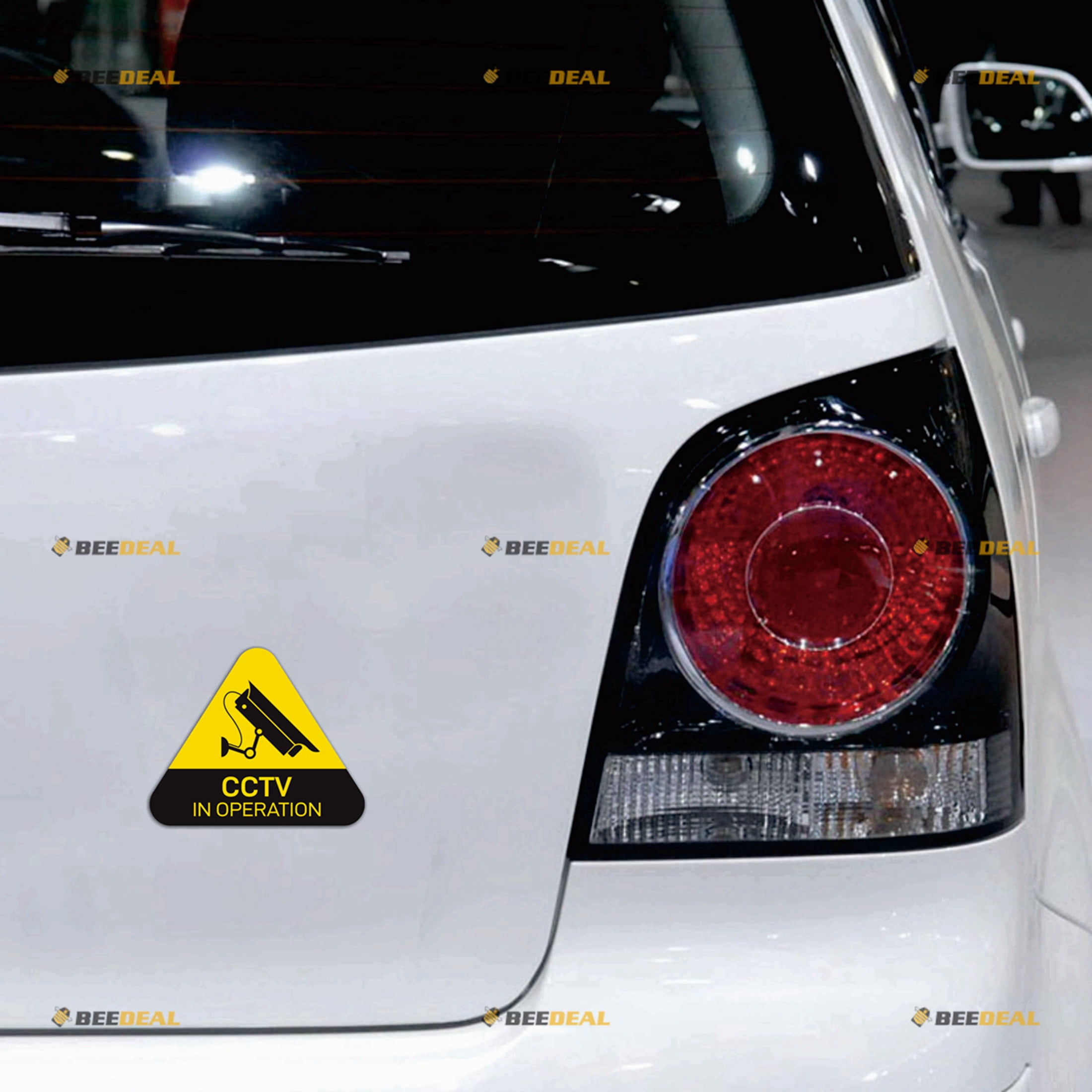 CCTV Security Camera Sign 24HR Surveillance Magnet Triangle Yellow ...