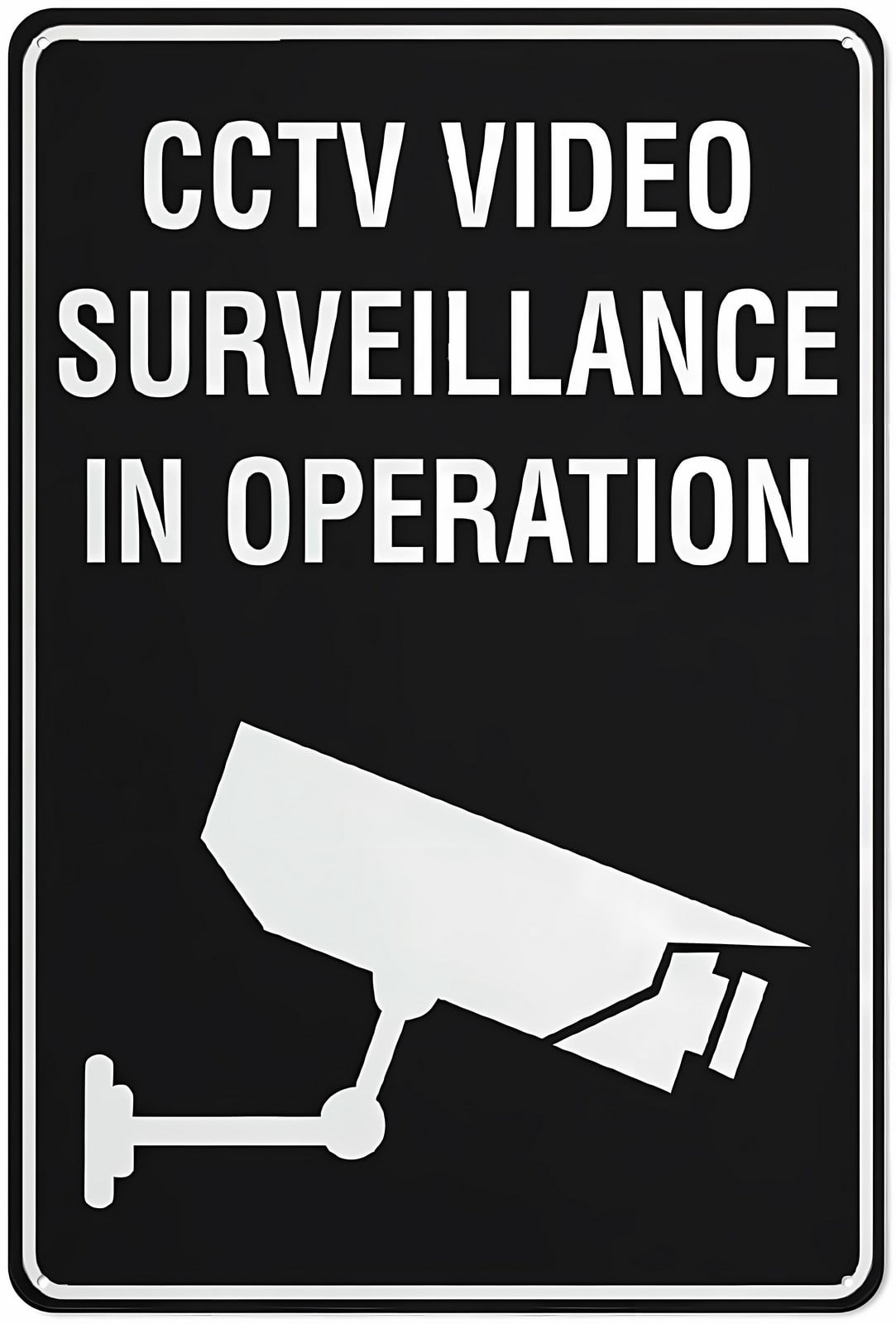 CCTV Video Surveillance in Operation Metal Sign 12 x 8 Inches - Rust ...