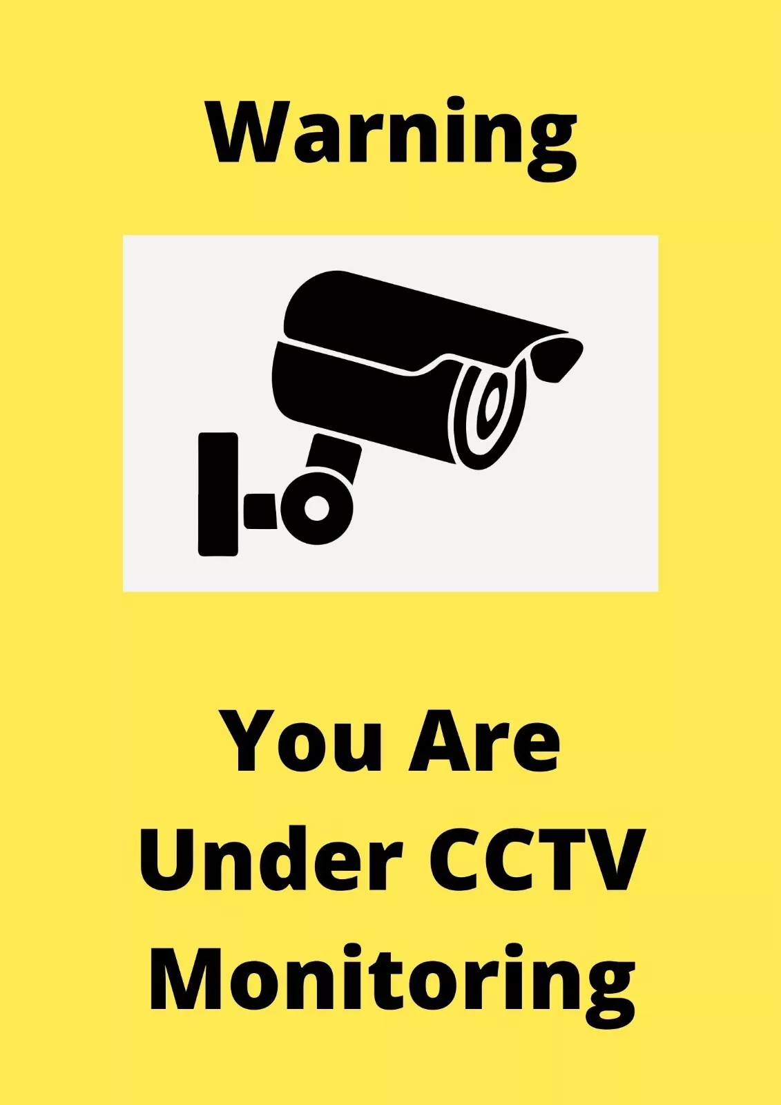 CCTV Warning Signage Pack of 4 - 30X22 cm, Self-Adhesive Vinyl Labels ...
