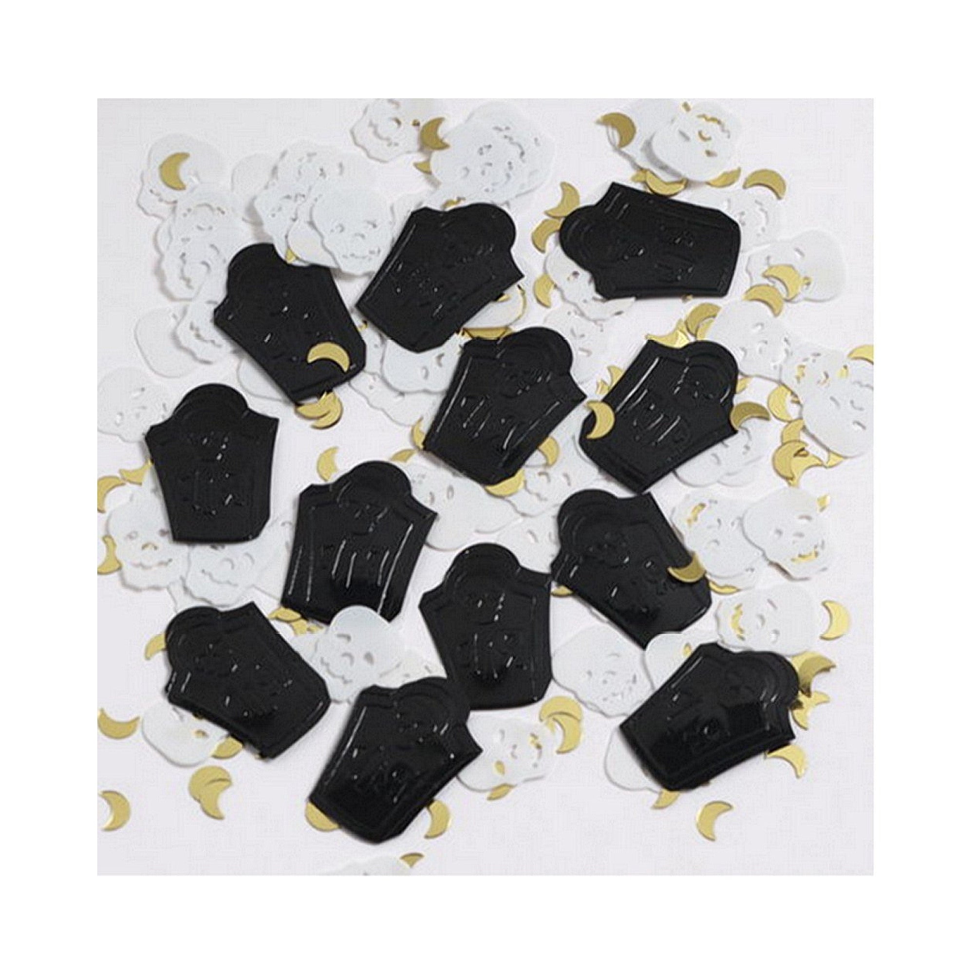 CCV Inc. Tombstones, Skulls, And Moons Halloween Confetti - 1/2 Ounce ...