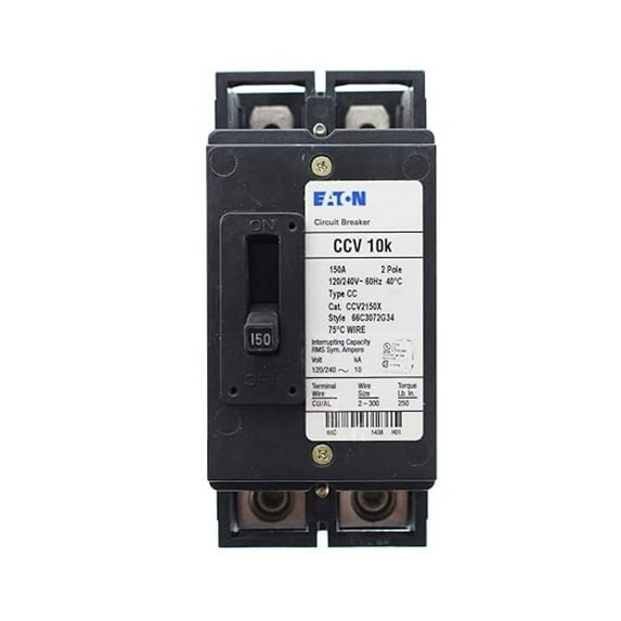 CCV2150X Circuit Breaker 150 Amp 120/240V 2 Pole KAIC CCV Series Tenant ...