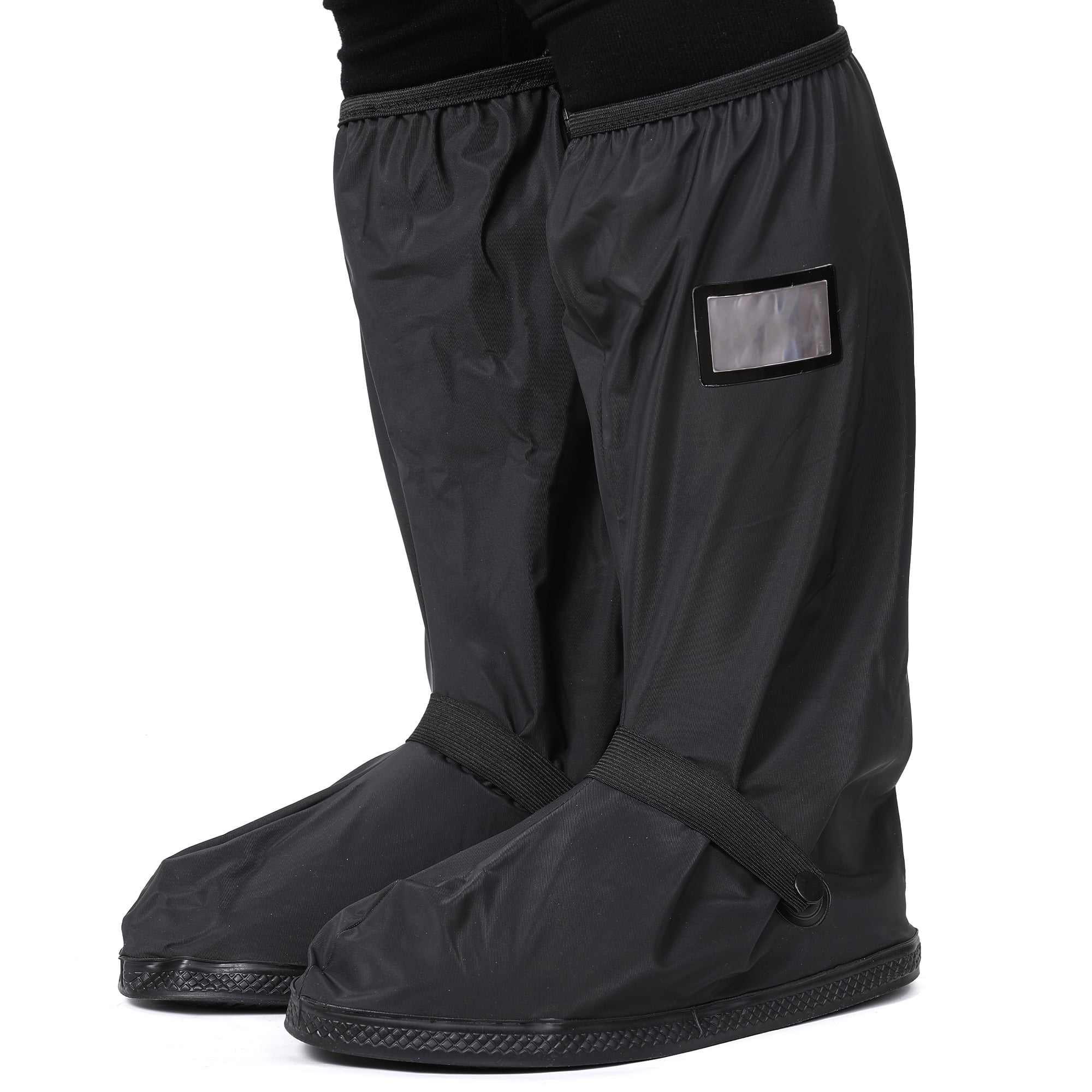 CCVON Black Waterproof Rain Boot Shoe Cover with reflector (1 Pair ...