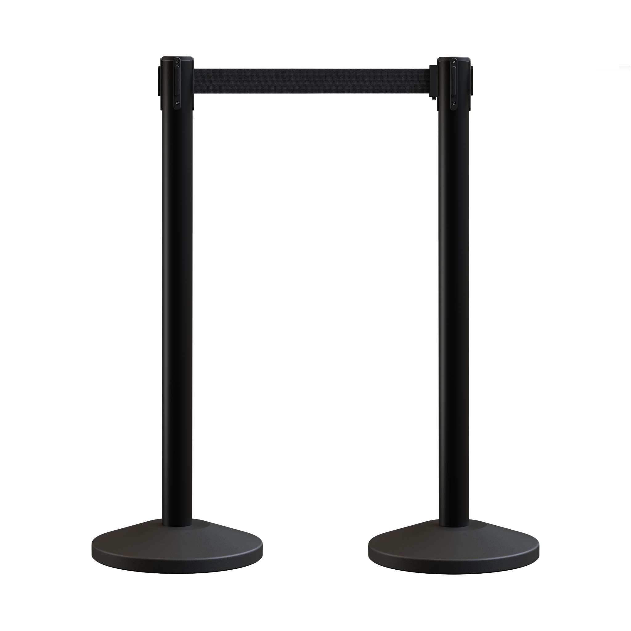 CCW Series RBB-100 Retractable Belt Stanchion 2 Pack, 11ft Black Belt ...