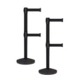 CCW Series RBB-100D - Set of 2 Stanchion Retractable Belt Barriers Dual ...