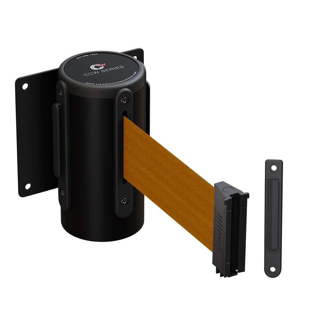 CCW Series WMB-125 Fixed Wall Mount Retractable Belt Barrier - 11 Foot ...