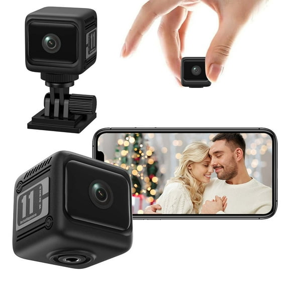 CCWADH 1080p HD Mini Wireless WiFi Security Camera with Wide-Angle Lens ...