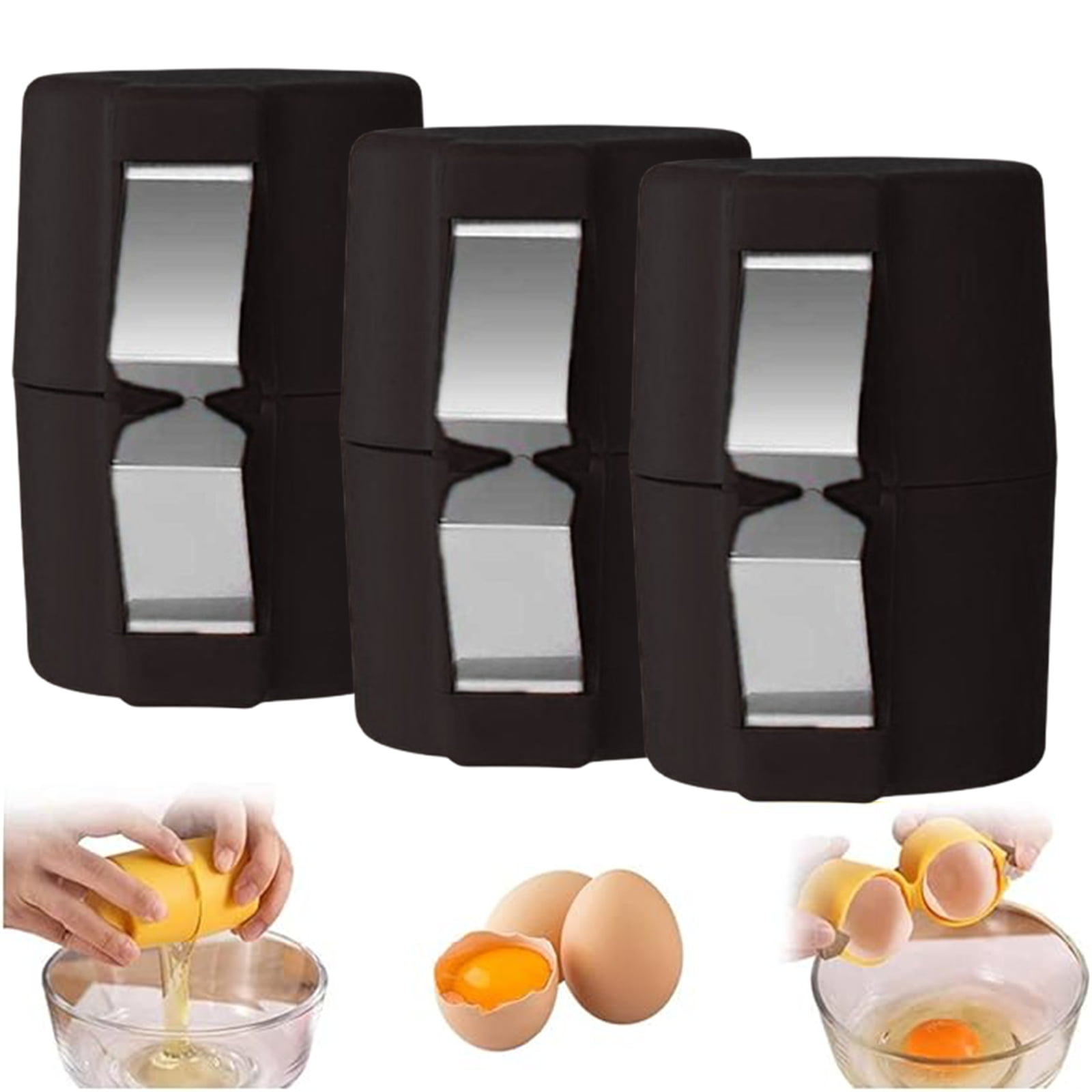 CCWADH 3PCS Egg shell Opener, Eggshell Cracker for Eggs, Plastic Stainless Steel Egg Peeler ...