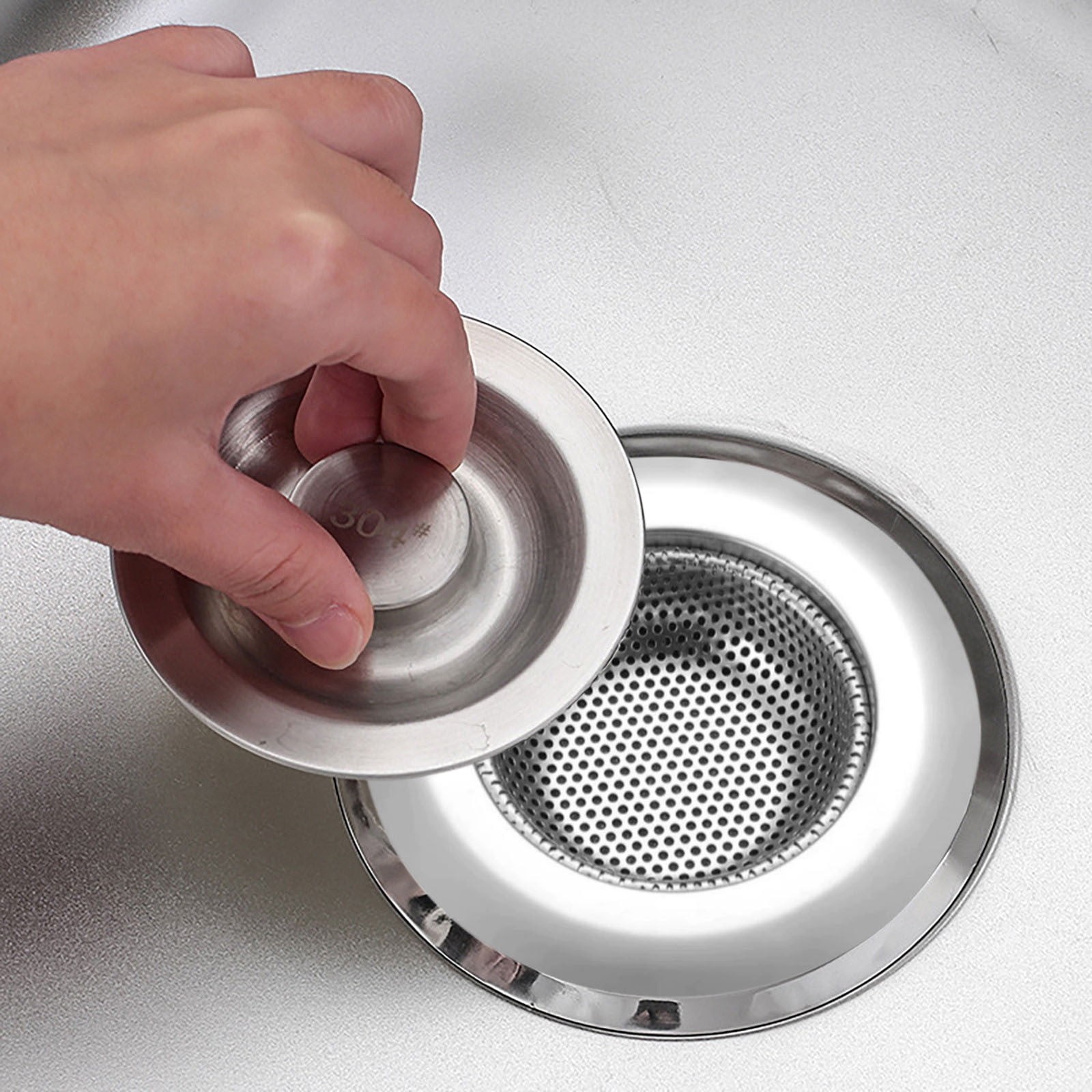 CCWADH Kitchen Sink Strainer Stainless Steel with Large Wide Side ...
