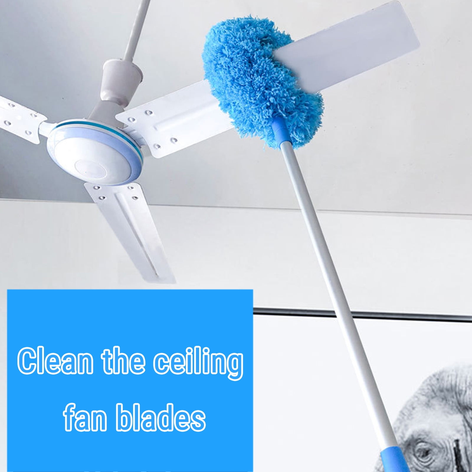 CCWADH Max 55'' Ceiling Fan Cleaner Duster Reusable Microfiber Ceiling ...