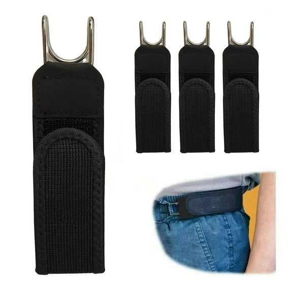 CCWADH Metal Hook Elastic Belt Unisex Buckle Less, Invisible Waistband ...