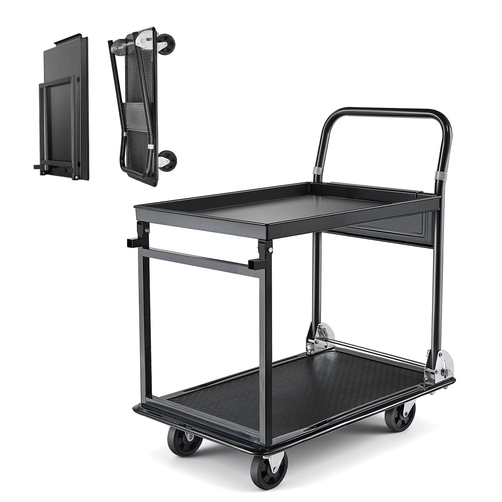 CCY Foldable Push Cart Dolly, 700 lbs, Heavy Duty Platform Hand Truck ...