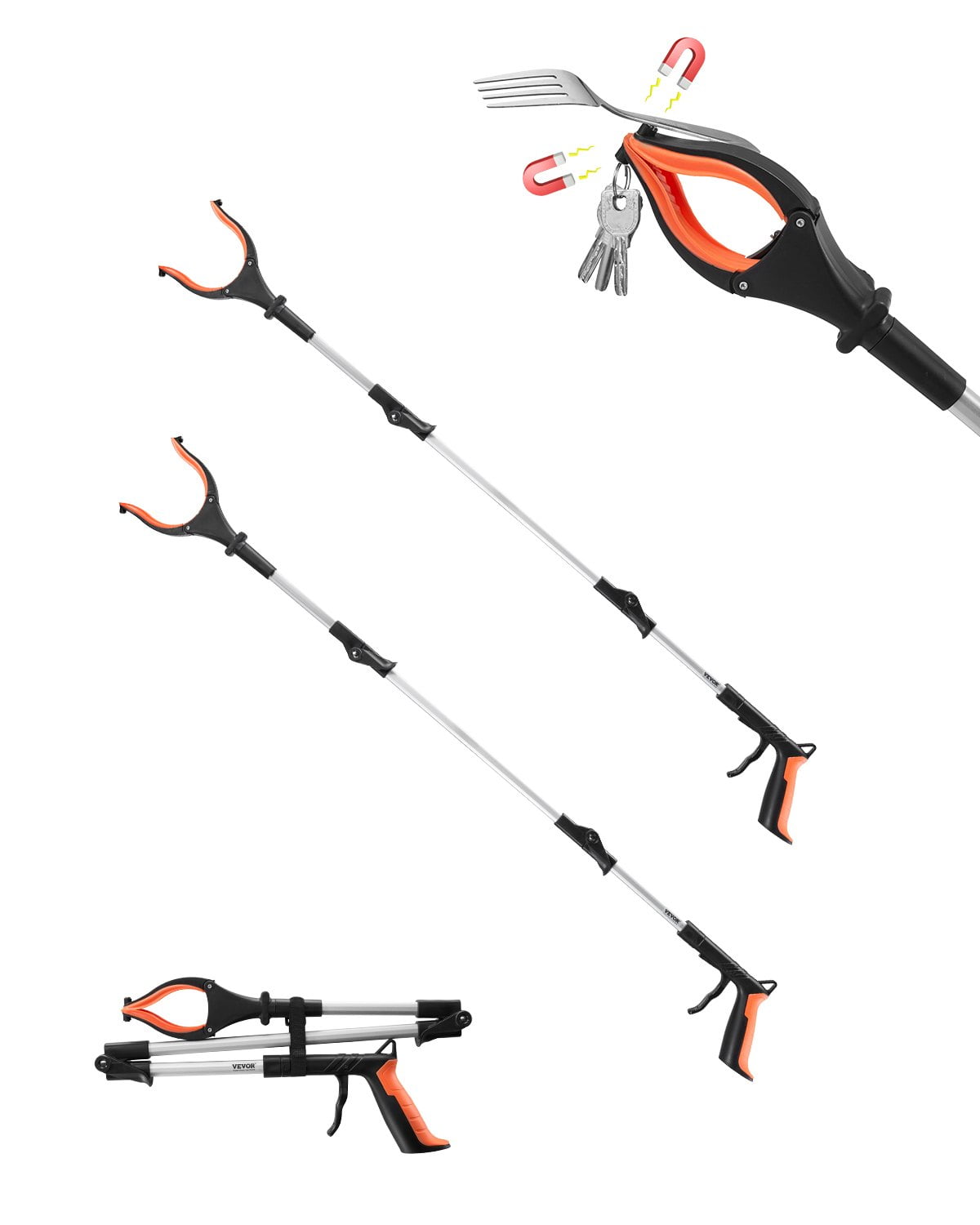 CCY Grabber Reacher Tool, 43" Foldable Reacher Grabber Pickup Tool with ...