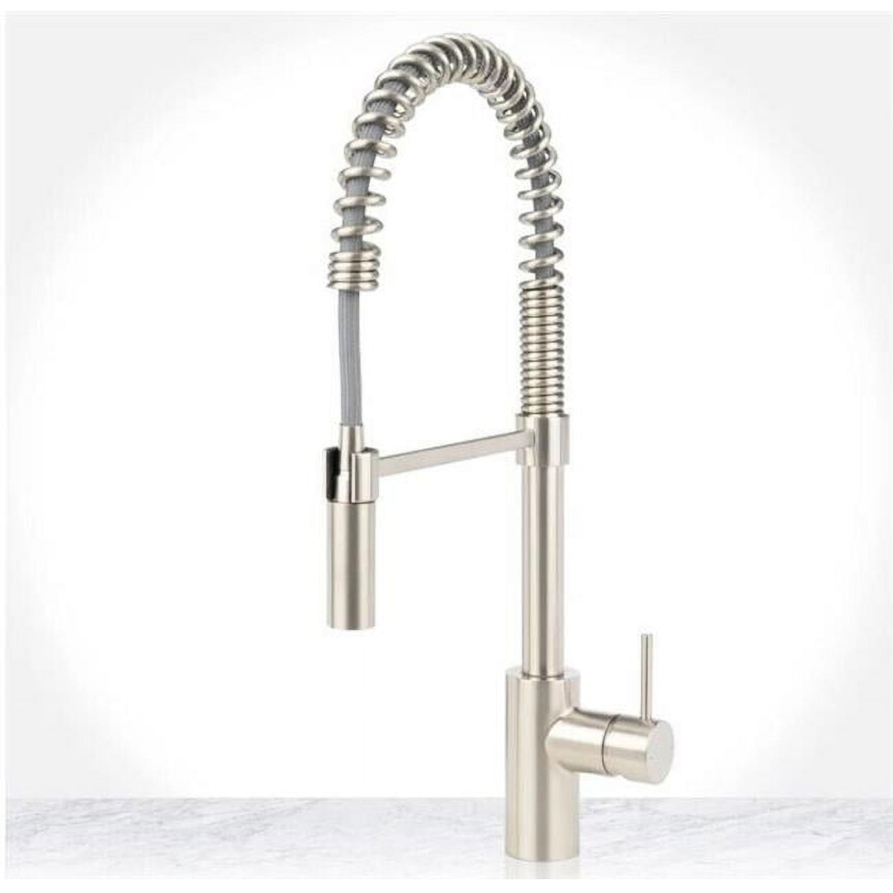 CCY LF 1.8 GPM 1HDL Pre-Rinse Pulldown Kitchen Faucet, Stainless Steel ...