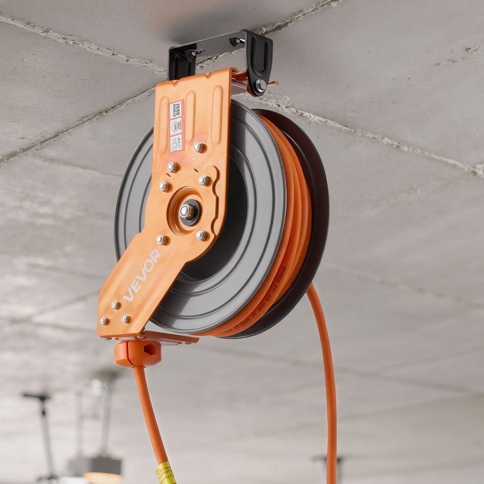 CCY Retractable Air Hose Reel, 3/8 Inch x 50 FT Hybrid Air Hose Max ...