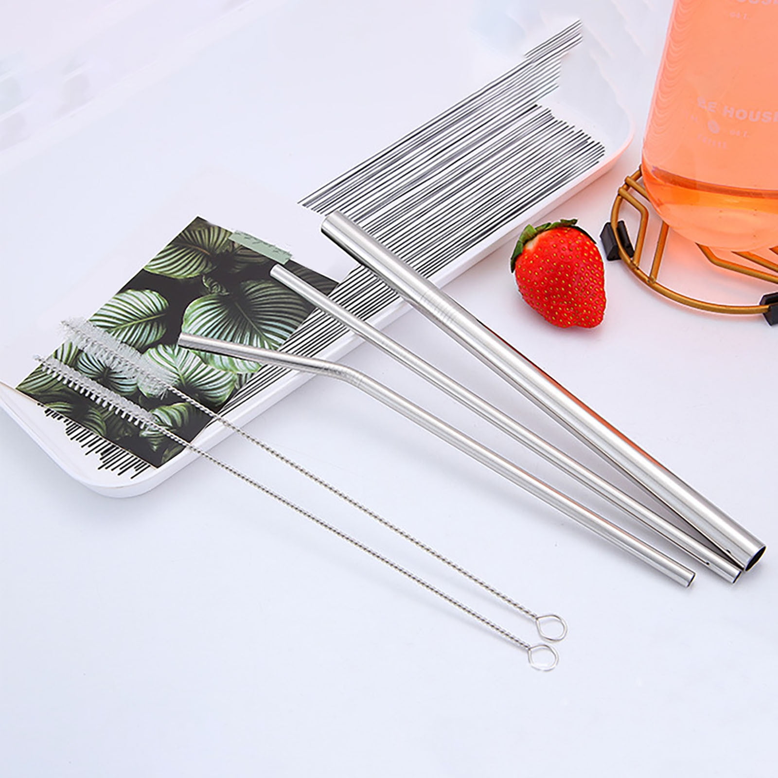 CCYDFDc Reusable Stainless Steel Drinking Straws, Stainless Steel Straw ...