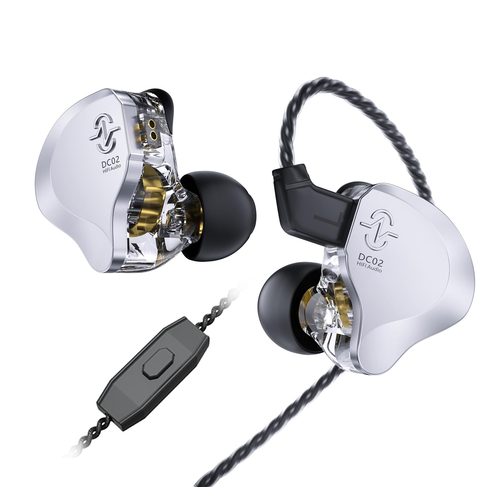 CCZ DC02 in Ear Monitors with Mic, Wired HiFi Stereo Stage Earphone ...